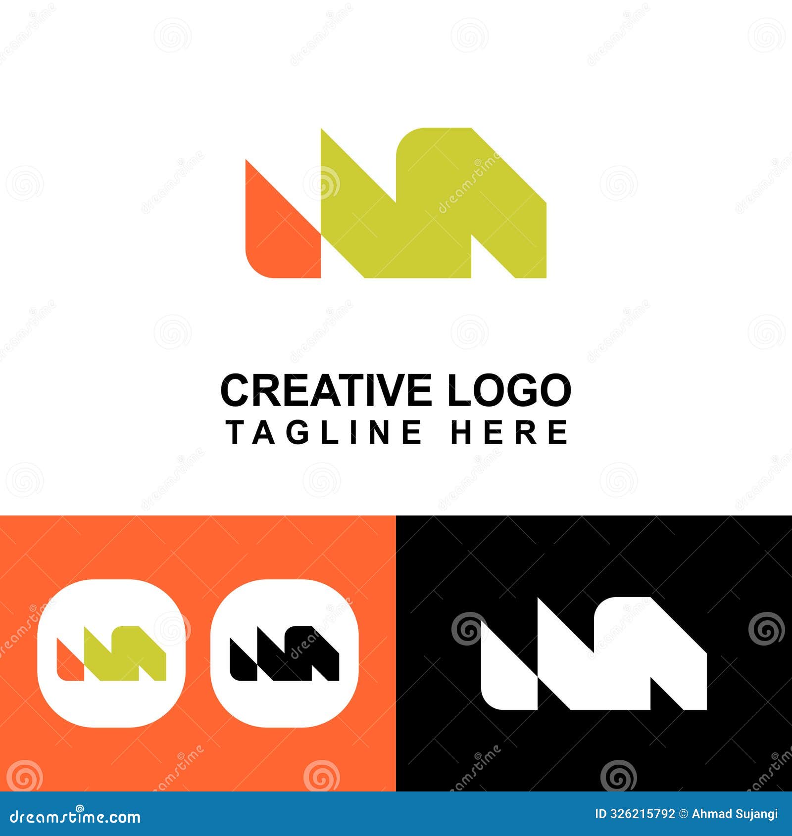Perfect Abstract Logo with M Text. Stock Illustration - Illustration of ...