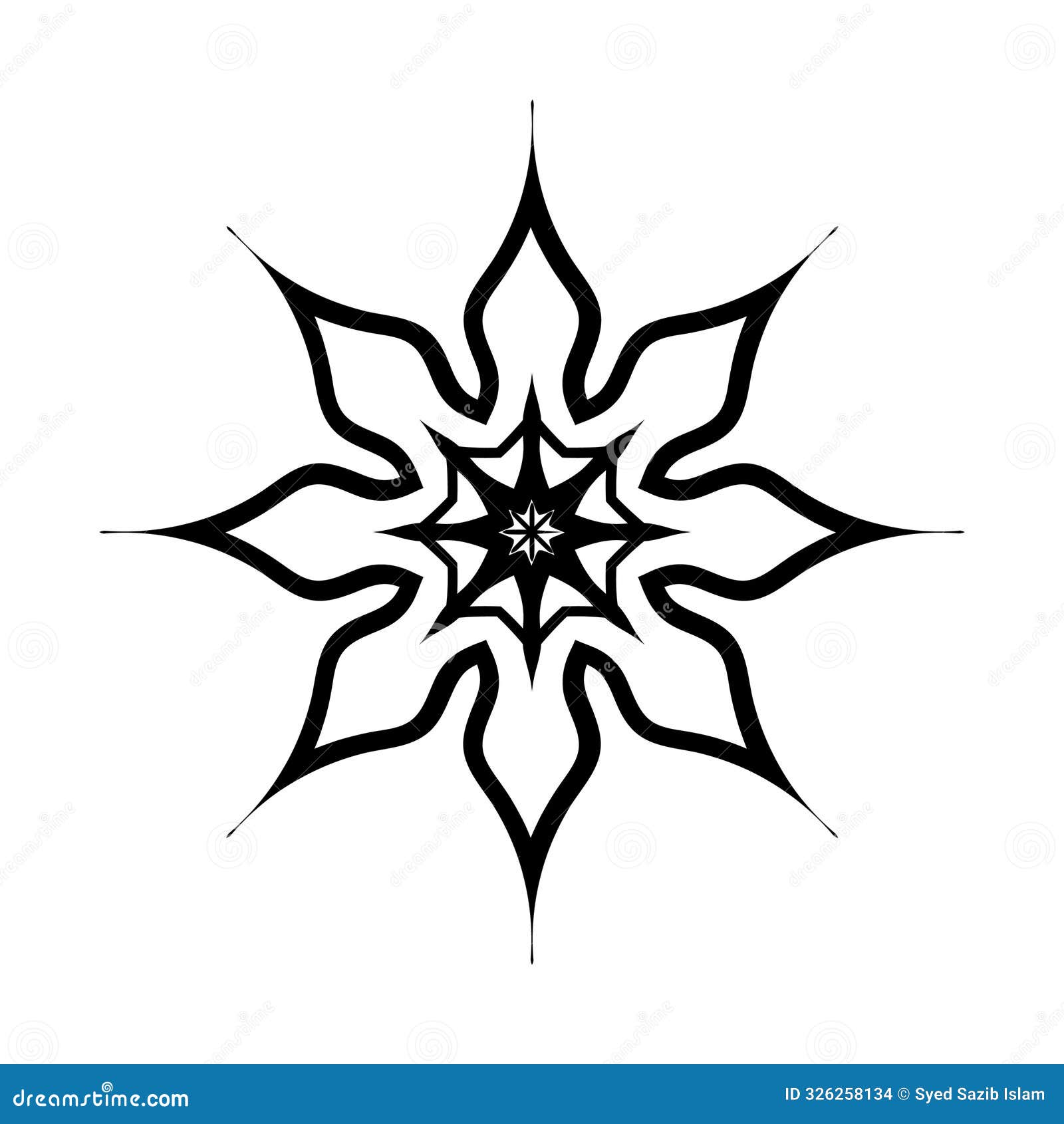 Simple Mandala Design for Coloring Vector Floral Geometric Ornamental ...