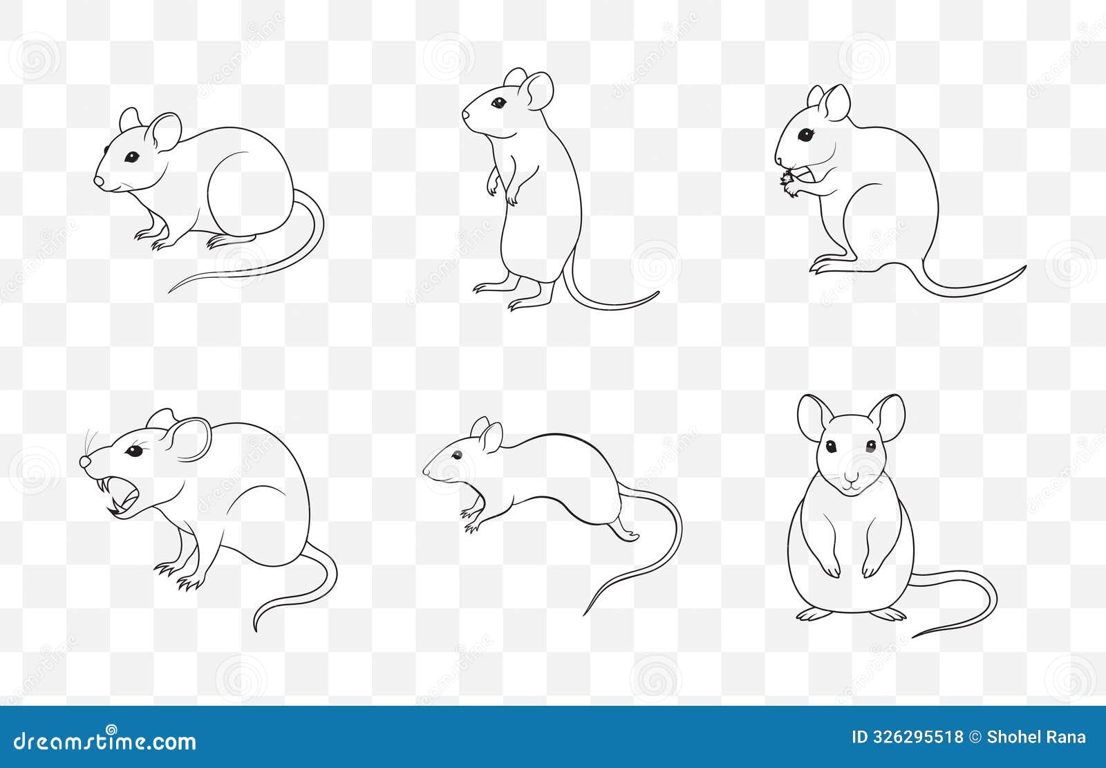 Print Comprehensive Rat Art Vector Set Featuring Detailed and HighQuality Illustrations of Rats ...