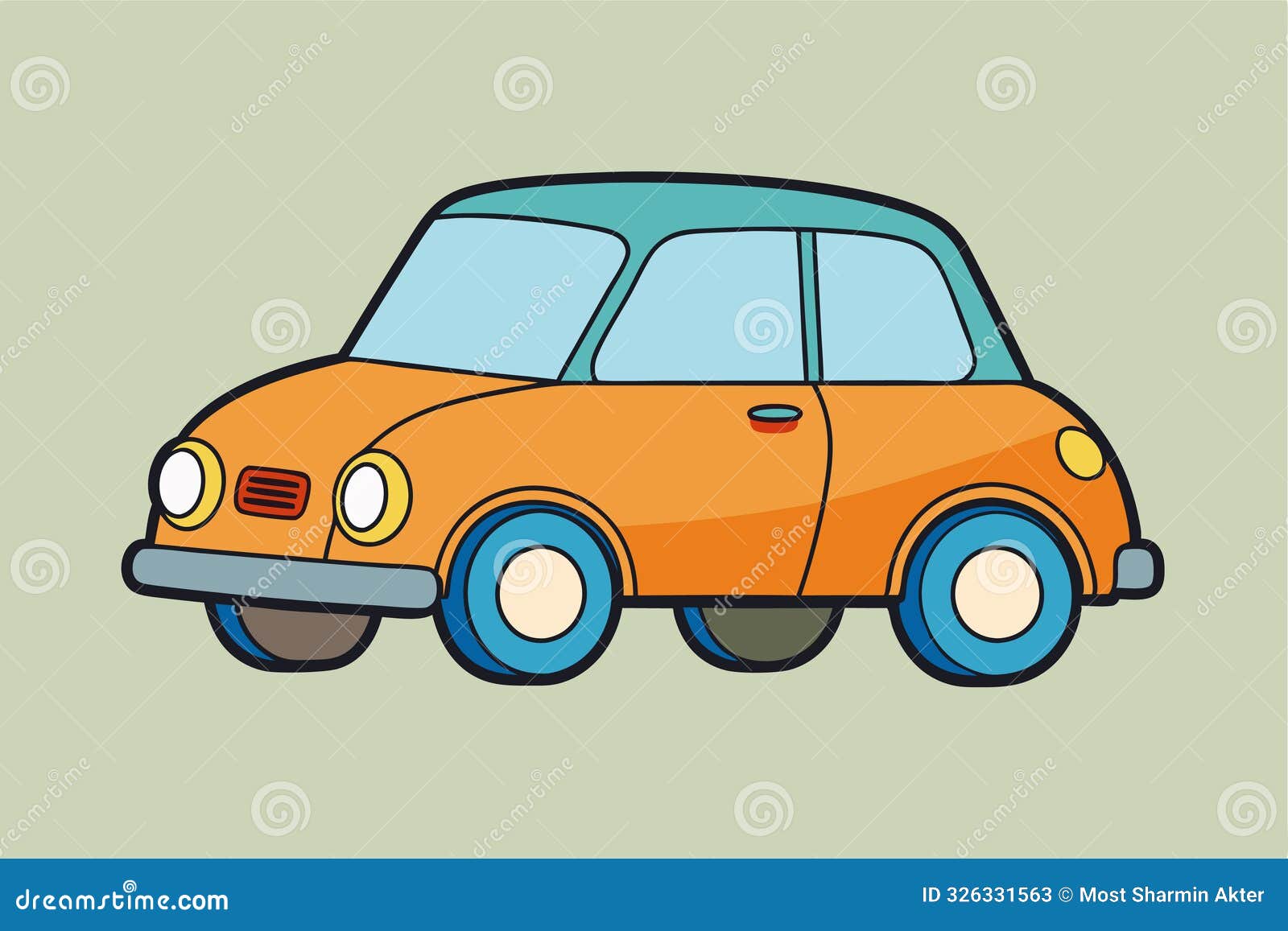 Funny Car Emoticon Vector Illustration Stock Illustration ...