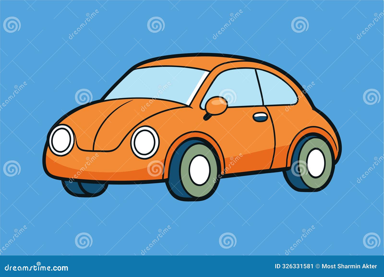 Funny Car Emoticon Vector Illustration Stock Illustration ...