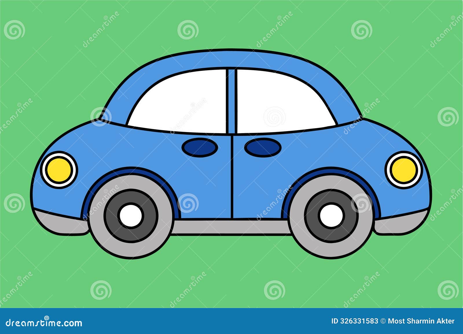 Funny Car Emoticon Vector Illustration Stock Illustration ...