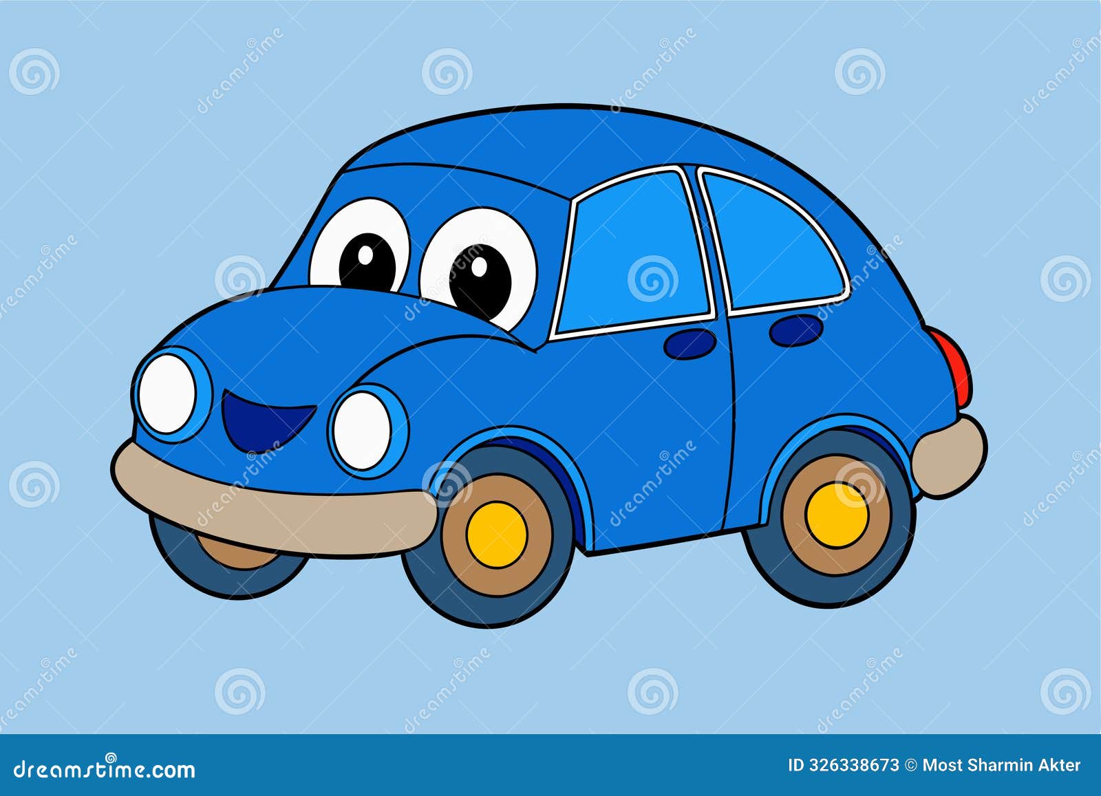 Funny Car Emoticon Vector Illustration Stock Illustration ...