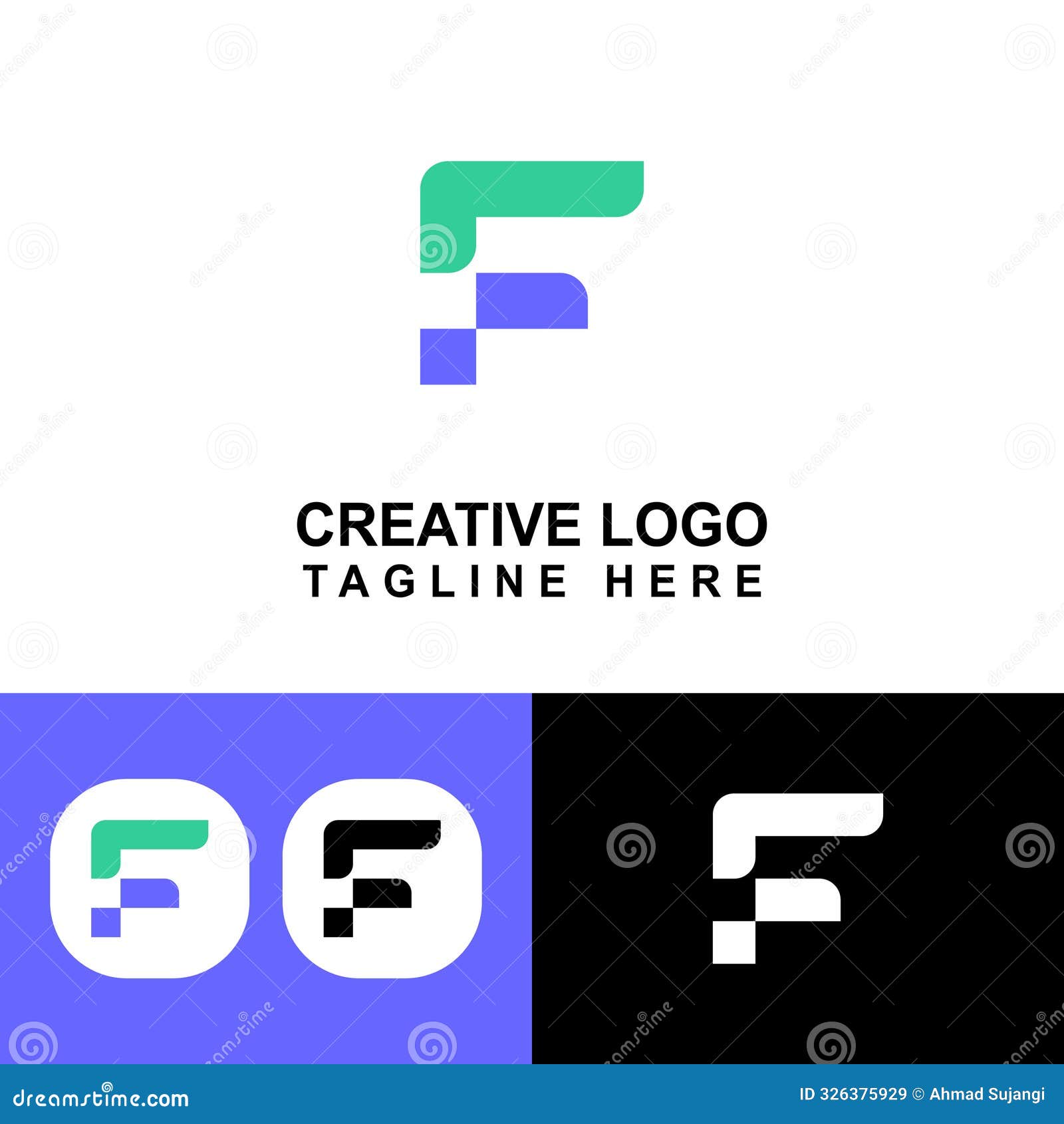 Simple Illustration of F Logo for Company Symbol. Stock Vector ...