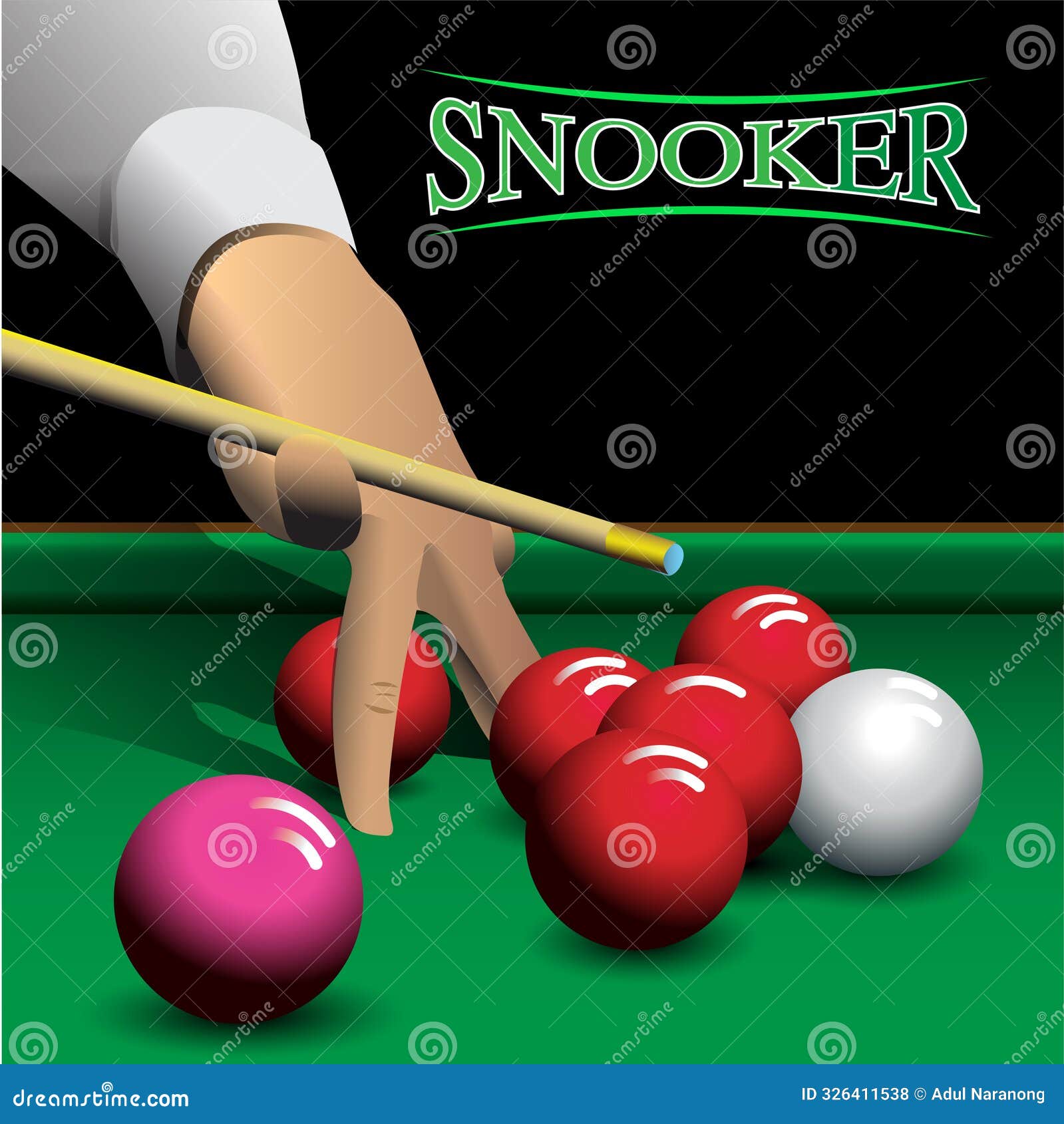 Snooker sports game stock vector. Illustration of fortune - 326411538