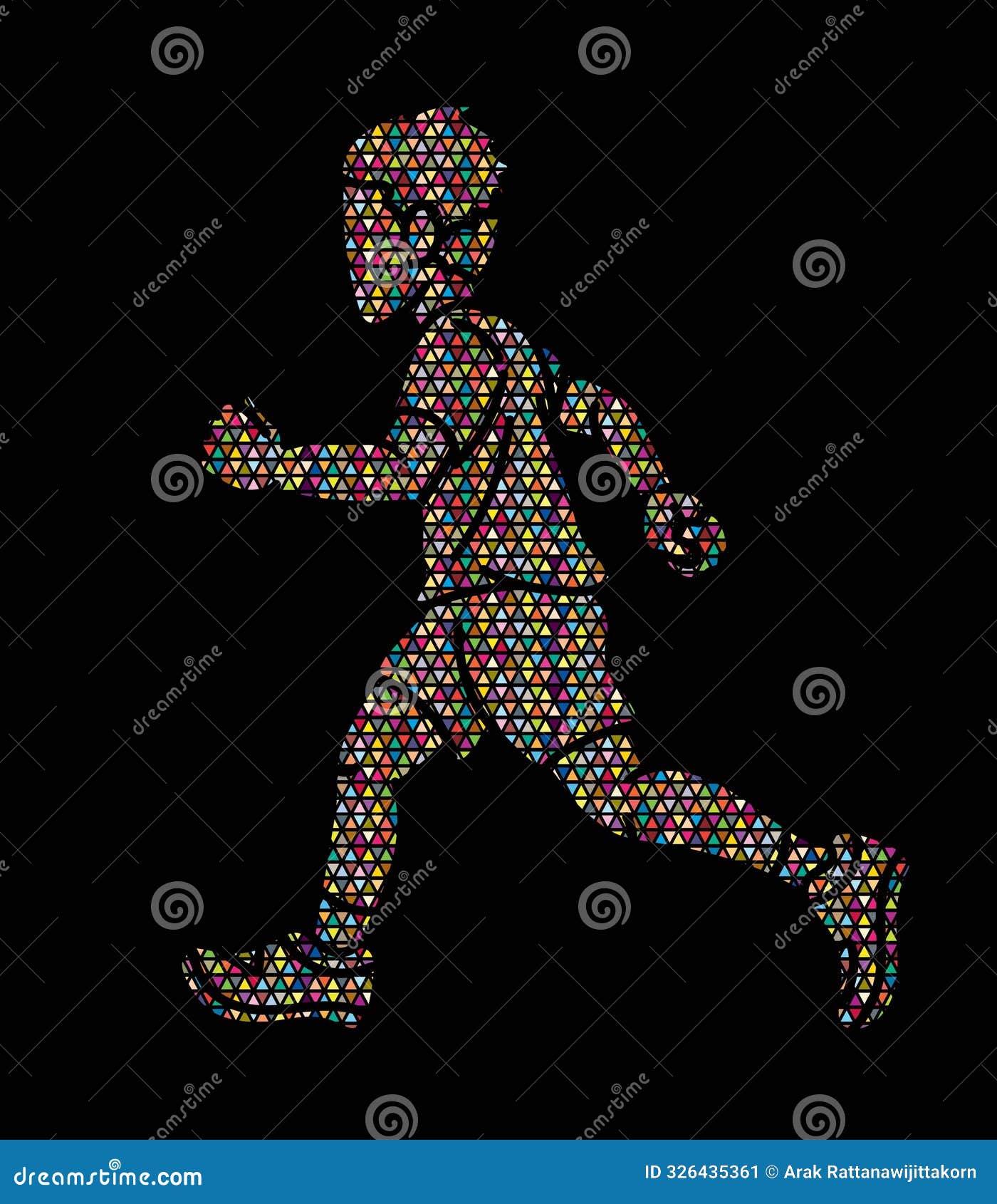 A Boy Running a Child Run Action Cartoon Sport Graphic Vector Stock ...