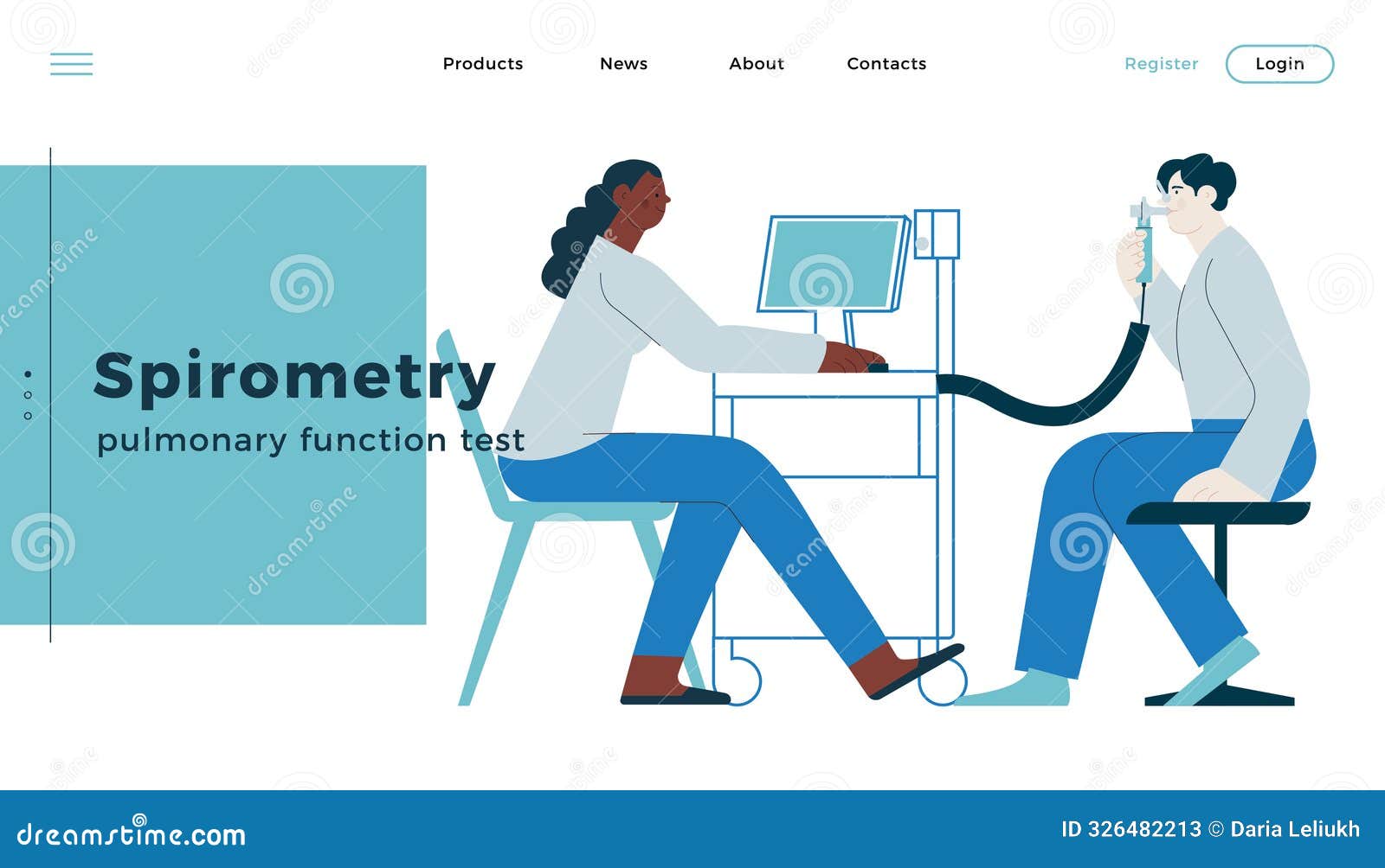 Spirometry. Pulmonary Function Test. Medical Specialist With Male ...