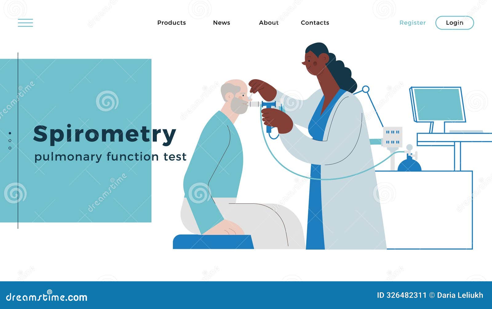 Spirometer For Measuring Lung Capacity In A Pulmonary Fun Lab Royalty ...