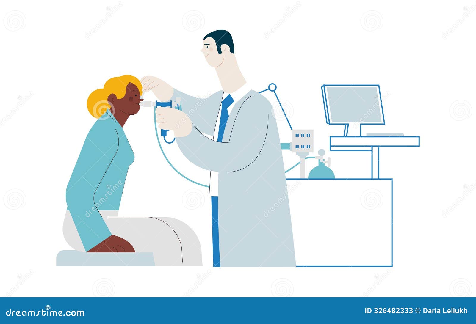 Spirometer For Measuring Lung Capacity In A Pulmonary Fun Lab Royalty ...