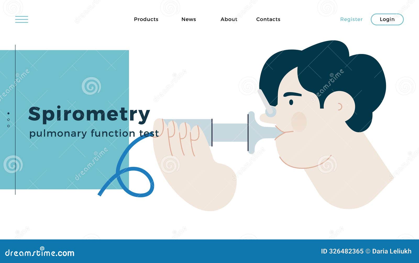 Male Performs Pulmonary Function Test. Lung Function Test on Patient ...