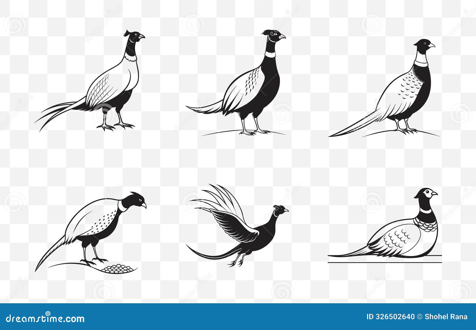 Print Comprehensive Merlin Line Art Vector Set Detailed Illustrations ...