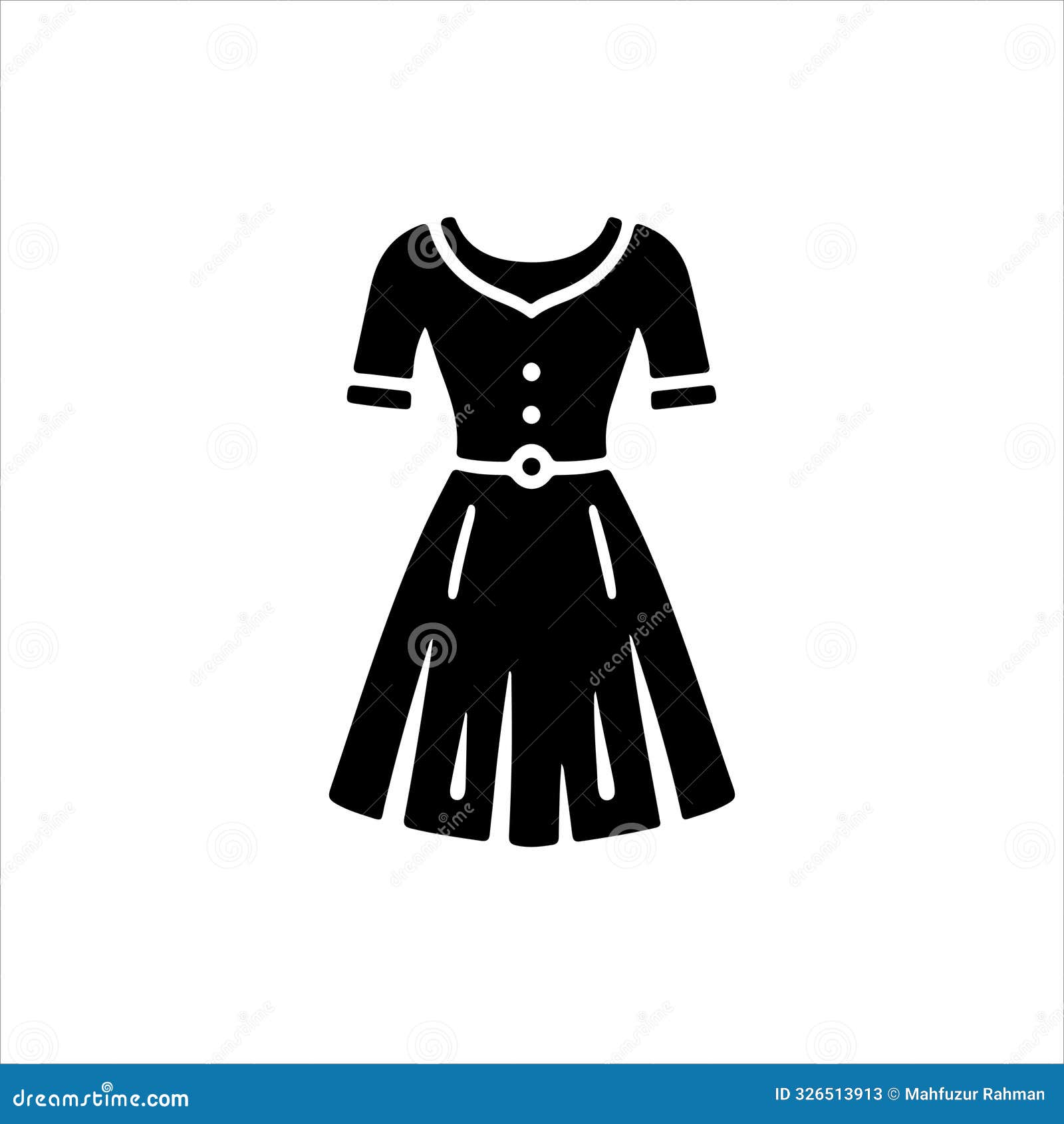 Frock Vector Illustration Silhouette Arts and Design Stock Vector ...