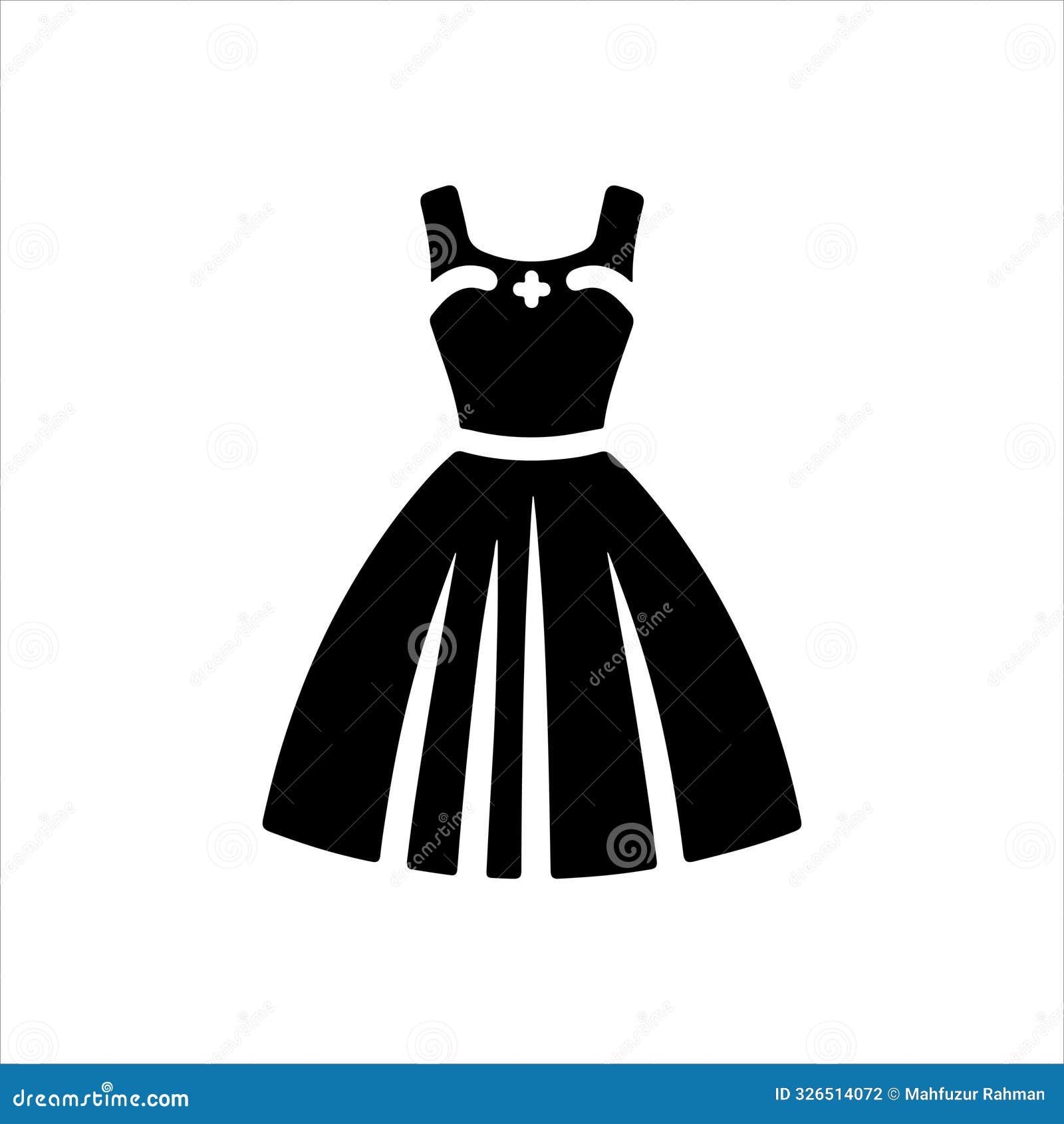 Frock Vector Illustration Silhouette Arts and Design Stock Vector ...