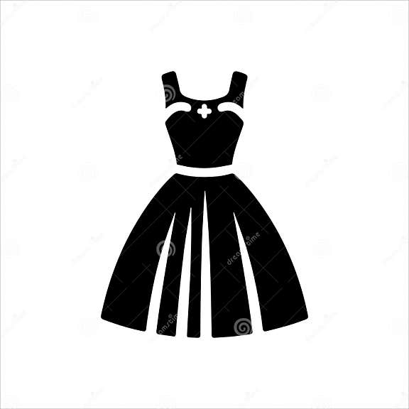 Frock Vector Illustration Silhouette Arts and Design Stock Vector ...