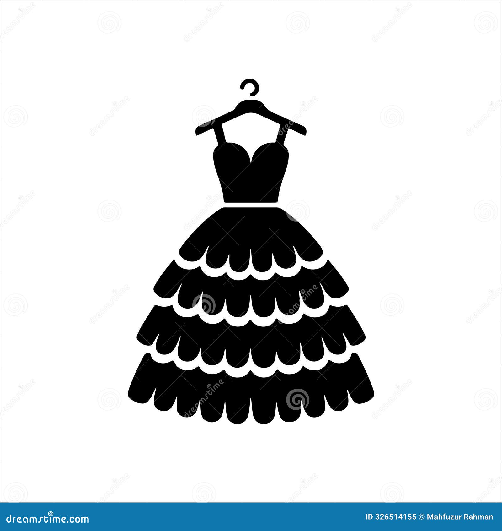 Frock Vector Illustration Silhouette Arts and Design Stock Vector ...