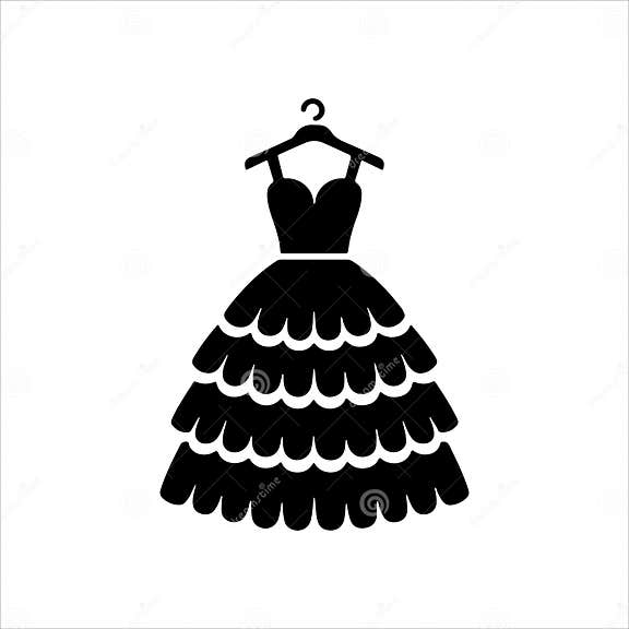 Frock Vector Illustration Silhouette Arts and Design Stock Vector ...