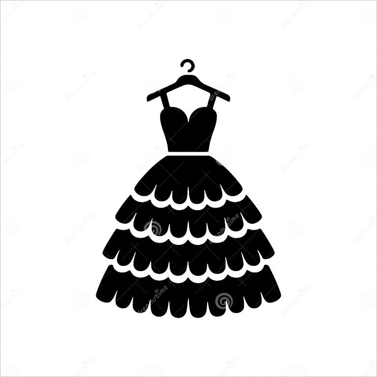 Frock Vector Illustration Silhouette Arts and Design Stock Vector ...
