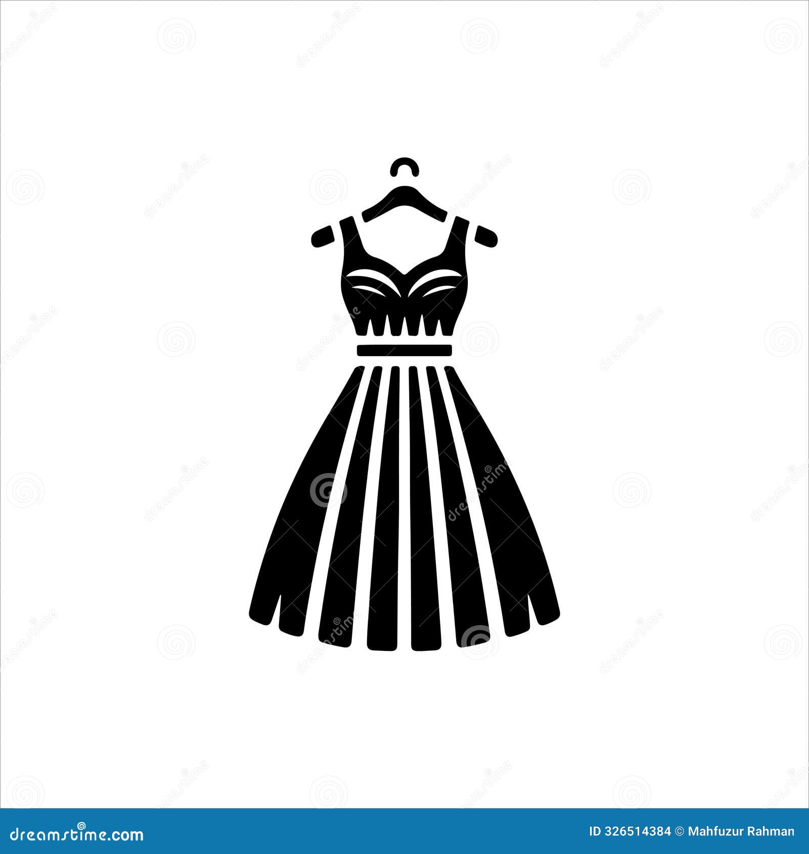 Frock Vector Illustration Silhouette Arts and Design Stock Vector ...