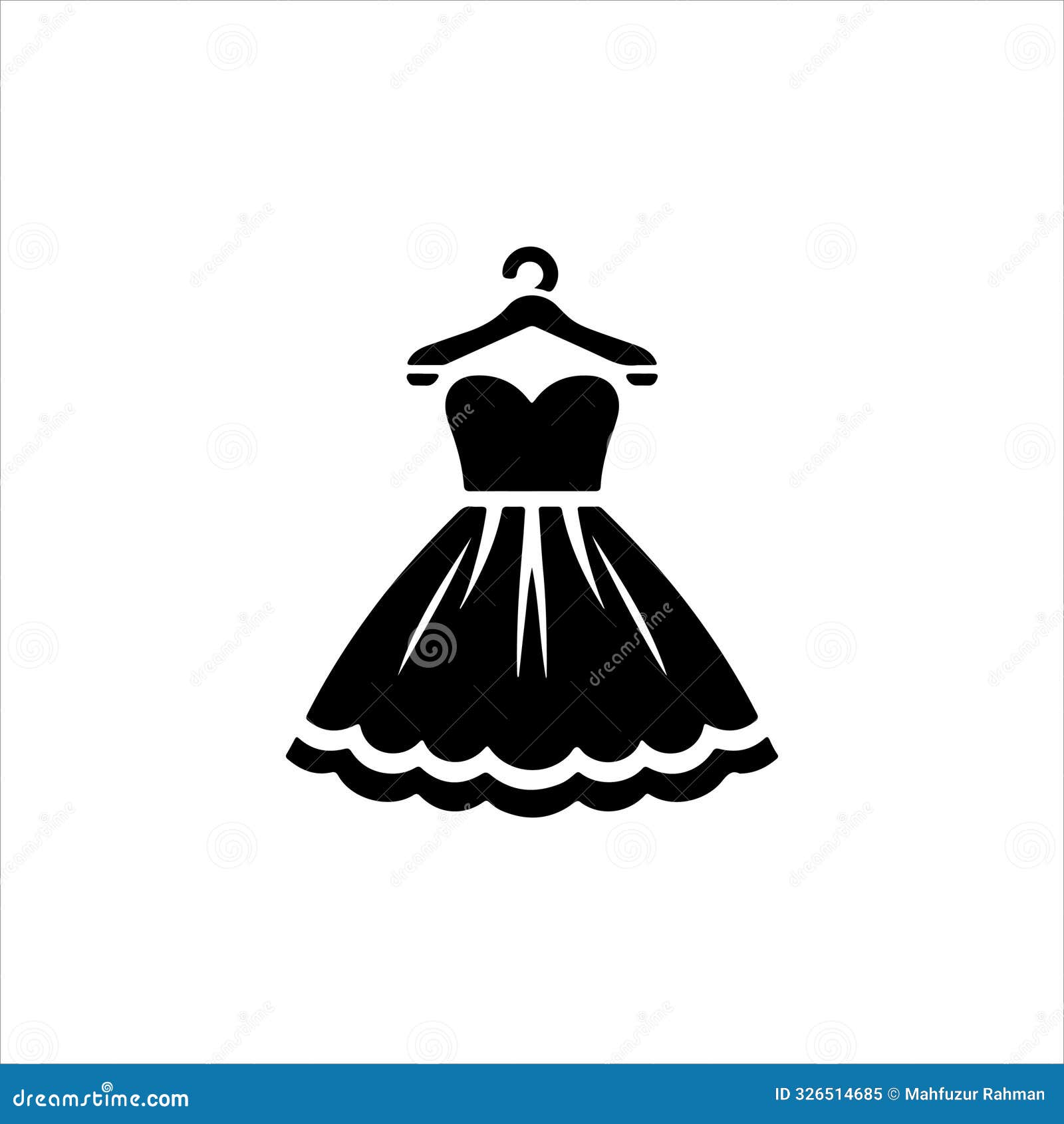 Frock Vector Illustration Silhouette Arts and Design Stock Vector ...