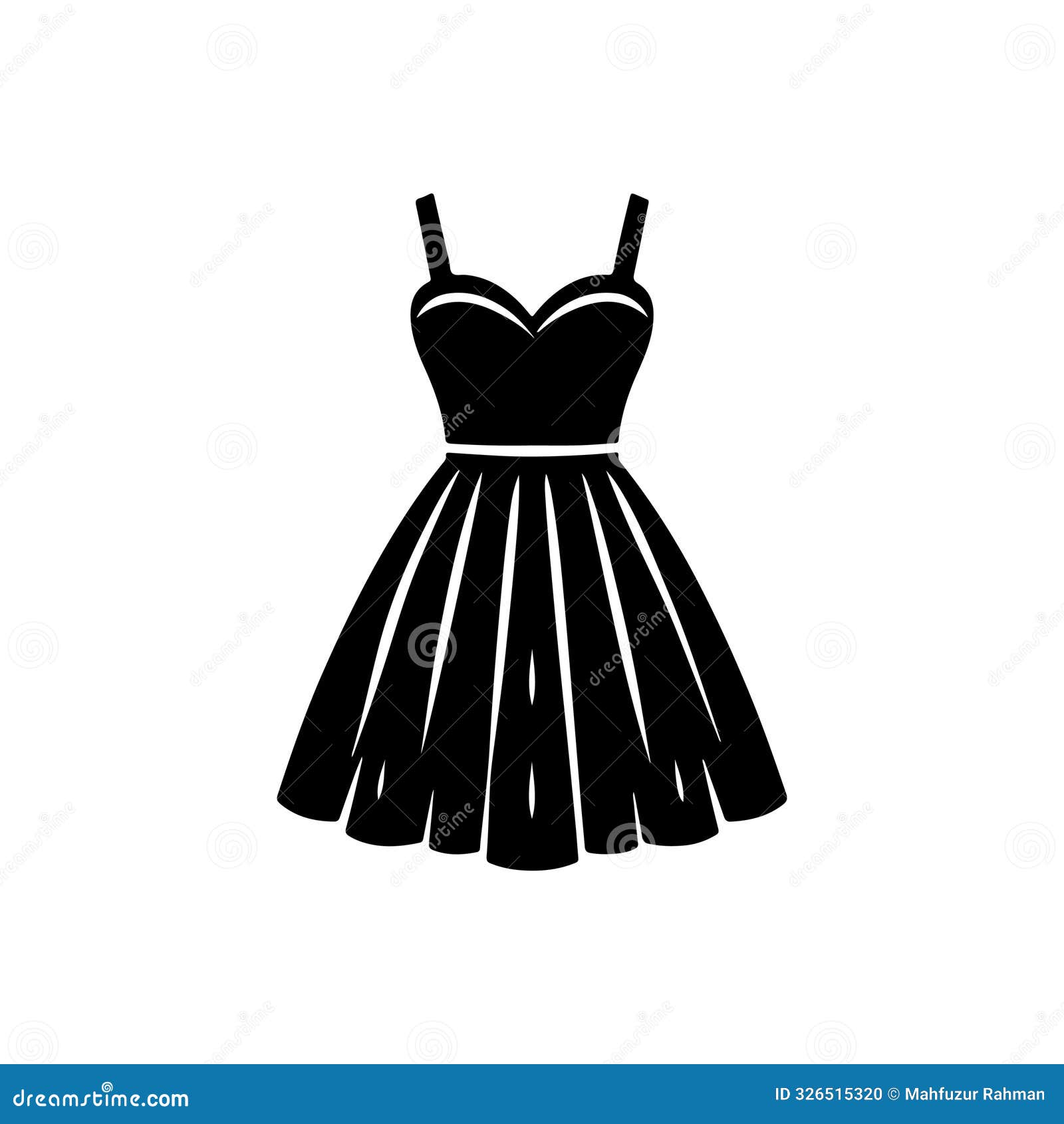 Frock Vector Illustration Silhouette Arts and Design Stock Vector ...