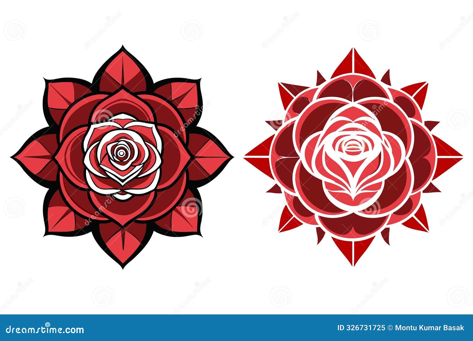 Rose Blossom Mandala Art and Illustration Stock Vector - Illustration ...