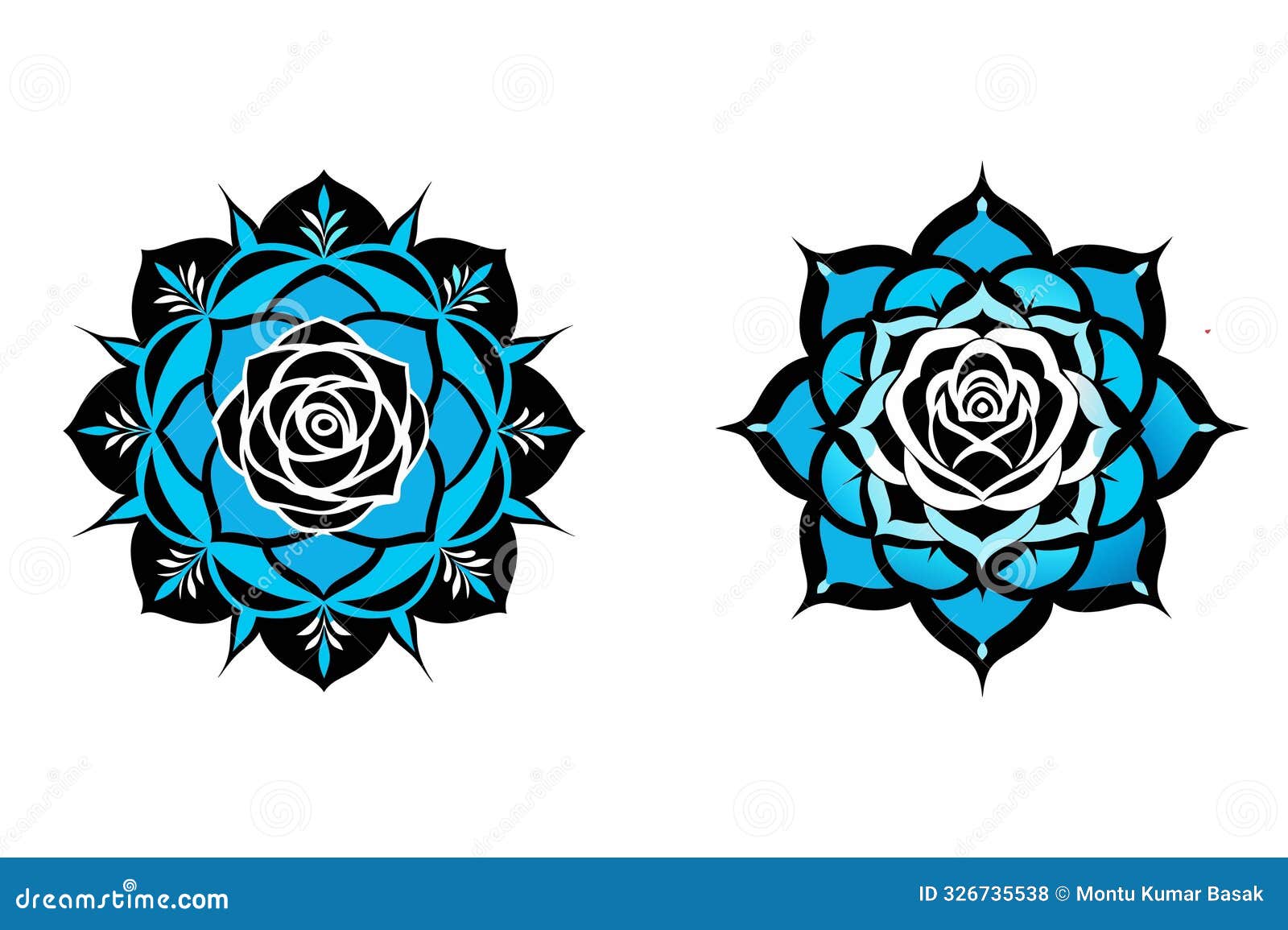 Colorful Rose Blossom Mandala Art Illustration Stock Vector ...