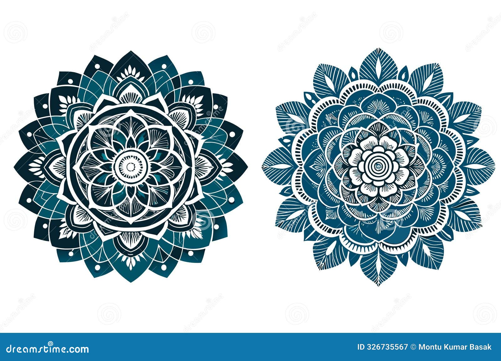 Mandala Rose Vector Design Style in Color Stock Vector - Illustration ...