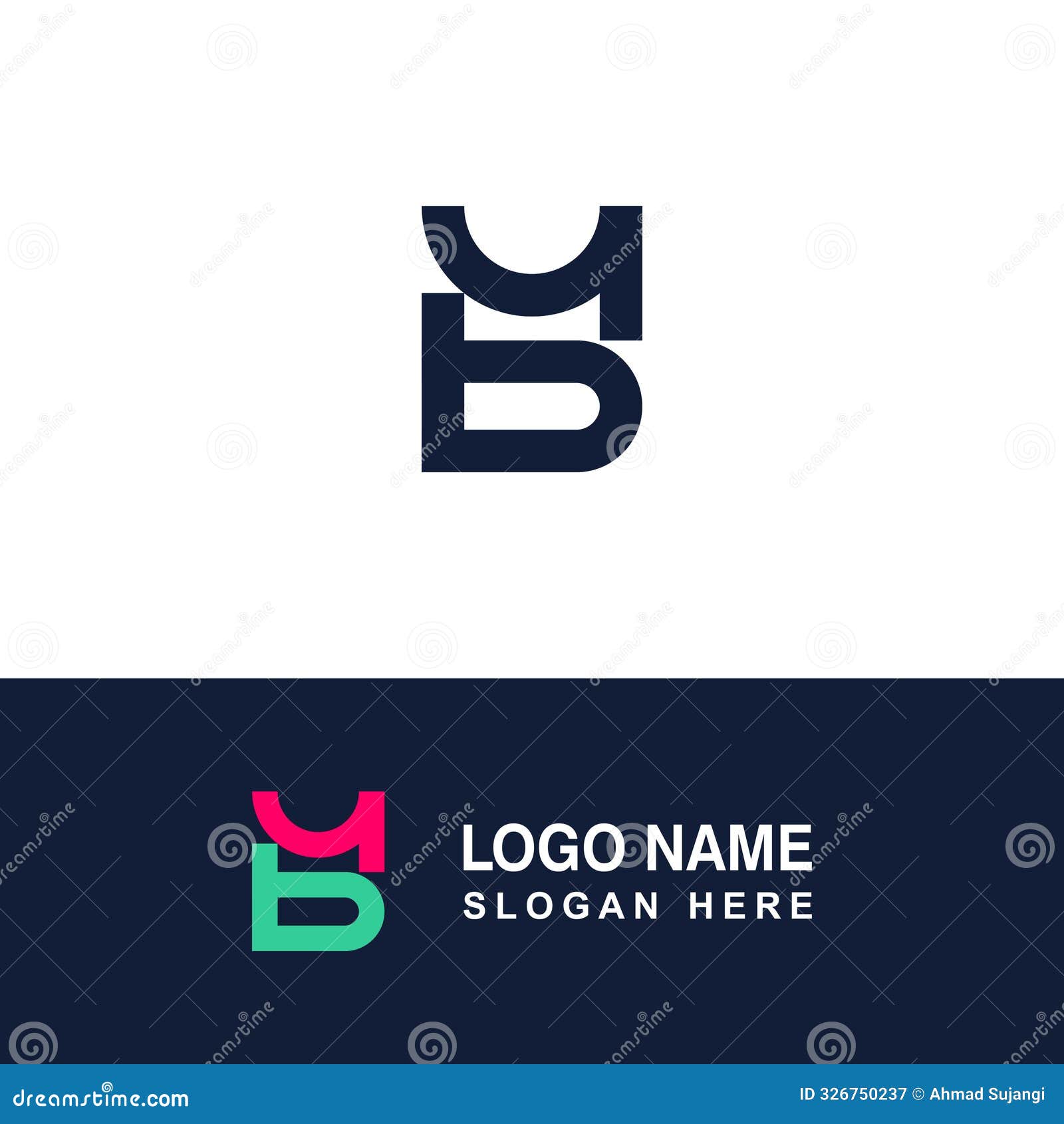 Wordmark Logo Design with Matching Colors. Stock Vector - Illustration ...