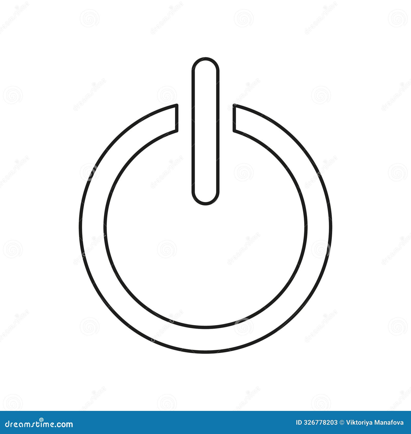 Power icon stock illustration. Illustration of round - 326778203