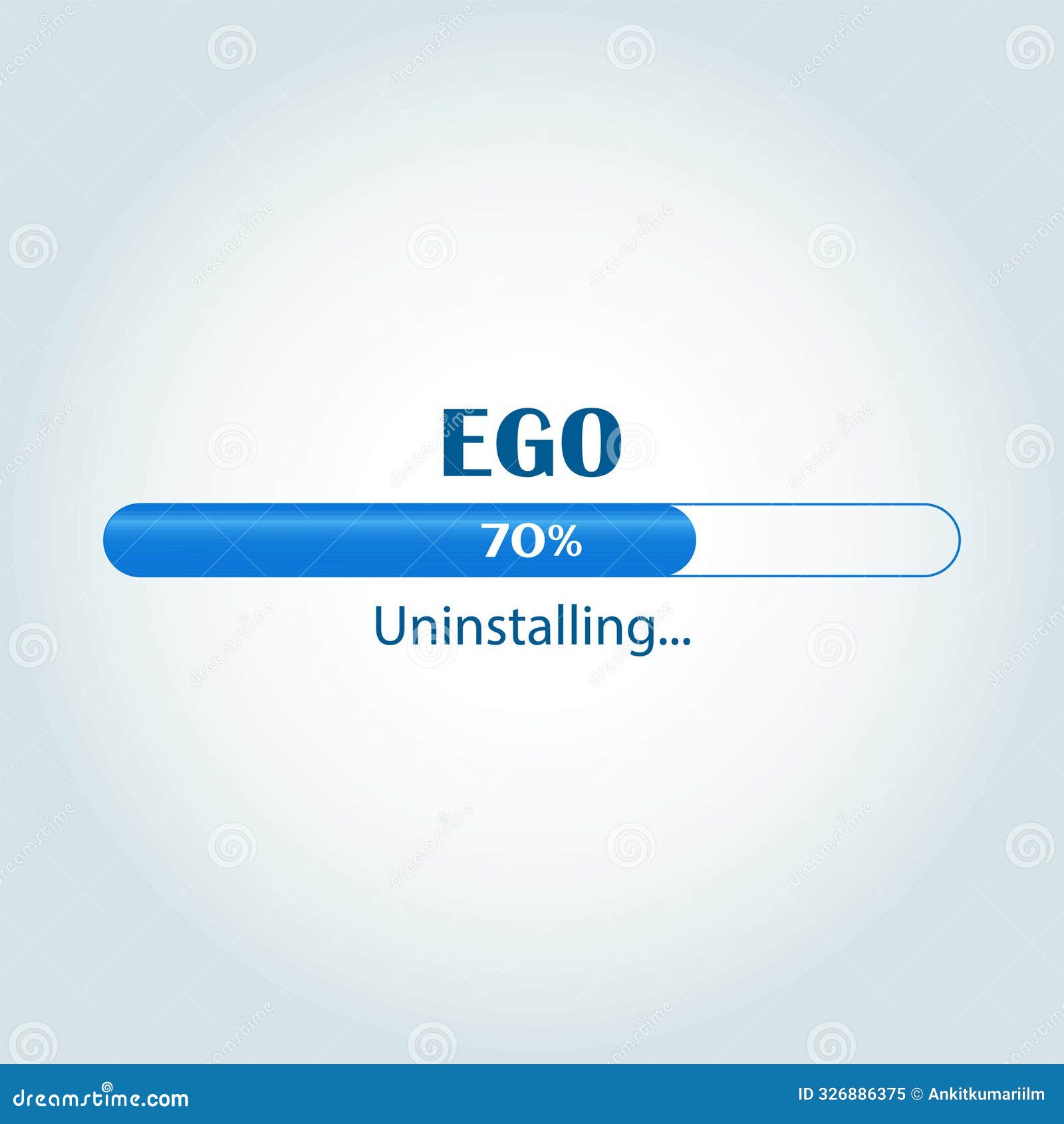 Ego Uninstalling Vector Illustration Graphic Eps Stock Illustration ...