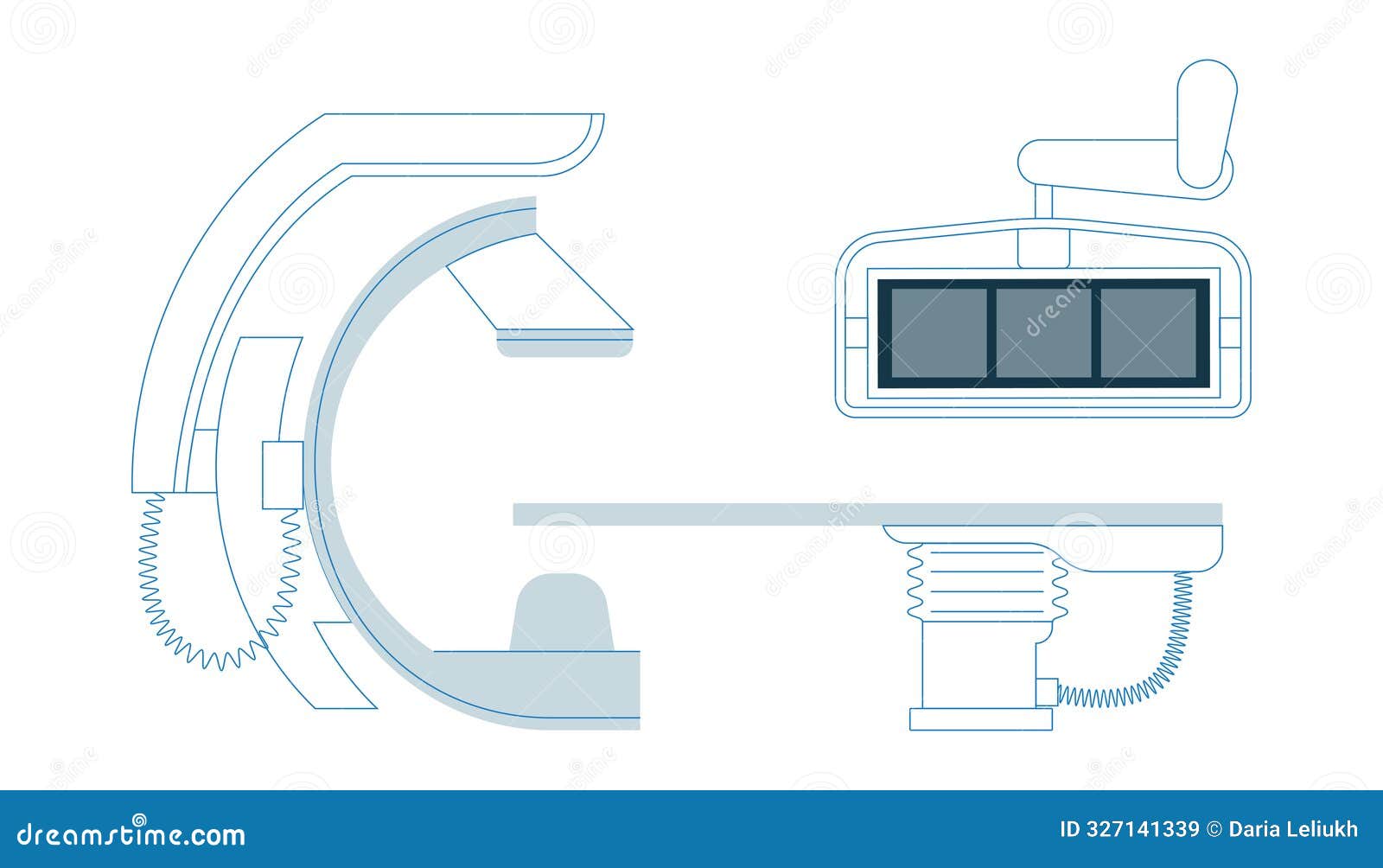 Angiography Machine. Medical Equipment. Modern Flat Vector Concept ...