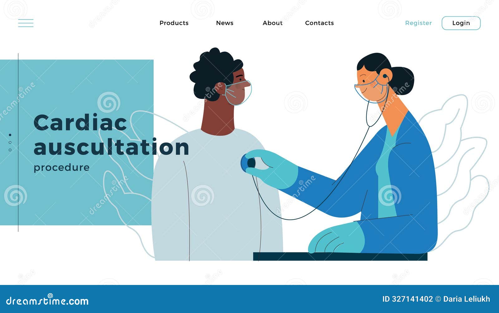 Cardiac Auscultation. Male Patient And Female Doctor Carrying Out ...