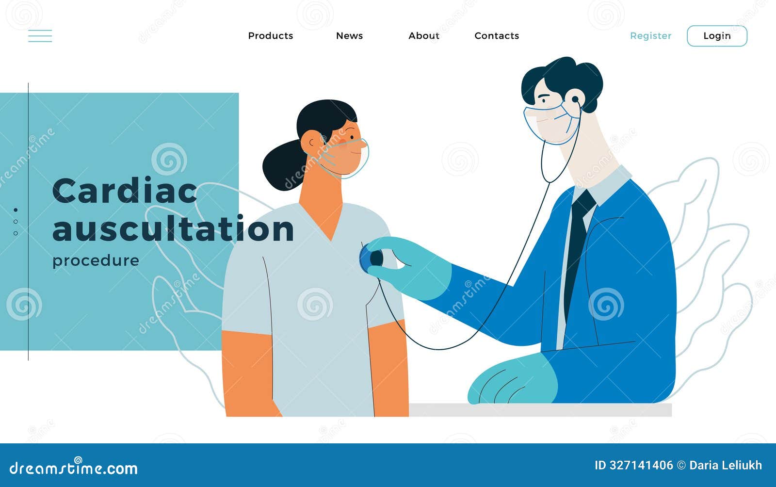 Cardiac Auscultation. Female Patient And Male Doctor Carrying Out ...