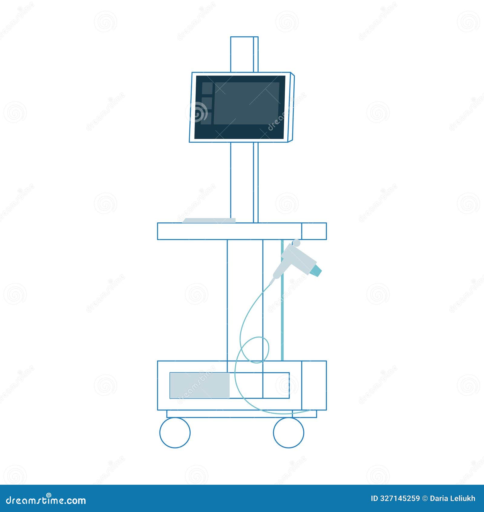 Dermatoscopy. Skin Cancer Screening. Medical Equipment. Modern Flat ...
