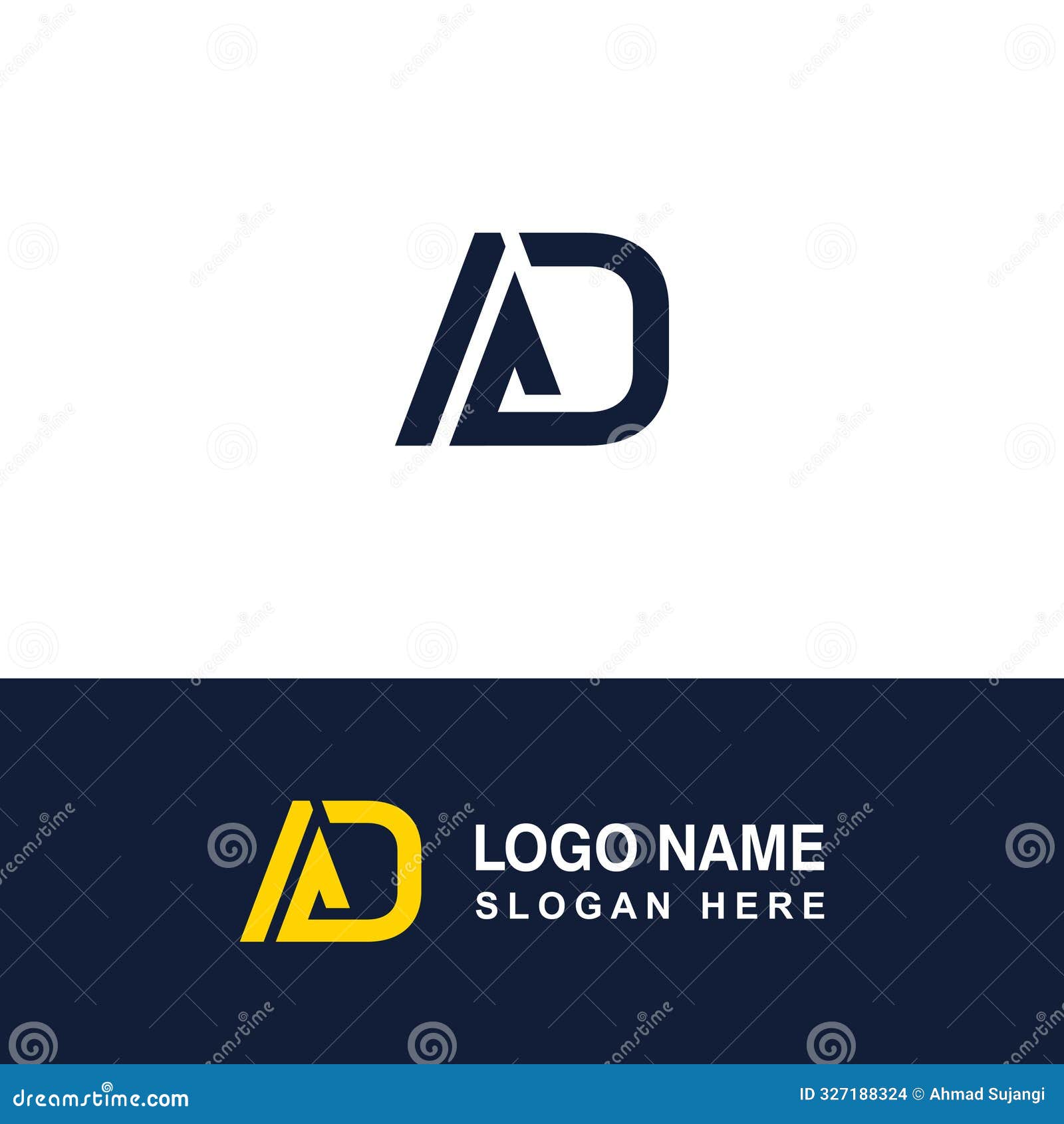 Nice AD ??logo Graphic Combination. Stock Illustration - Illustration ...