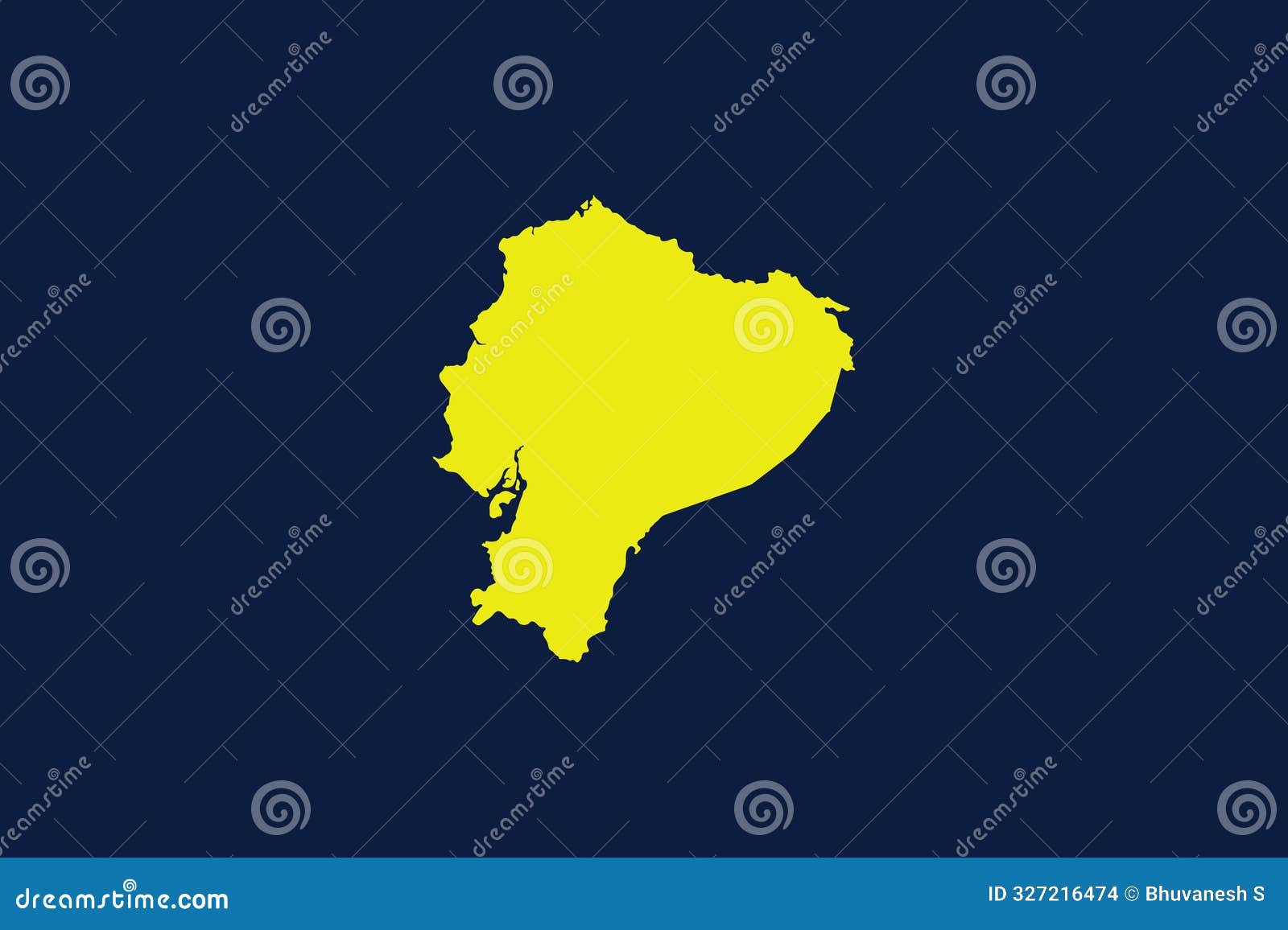Set Of Isolated Ecuador Maps With Regions. Isolated Borders ...