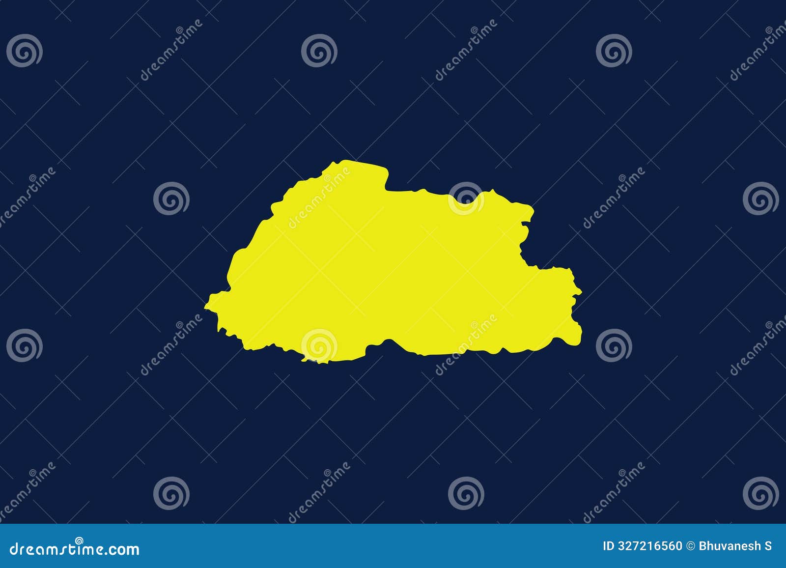 Bhutan Vector Country Map Thick Outline Icon | CartoonDealer.com #308728948