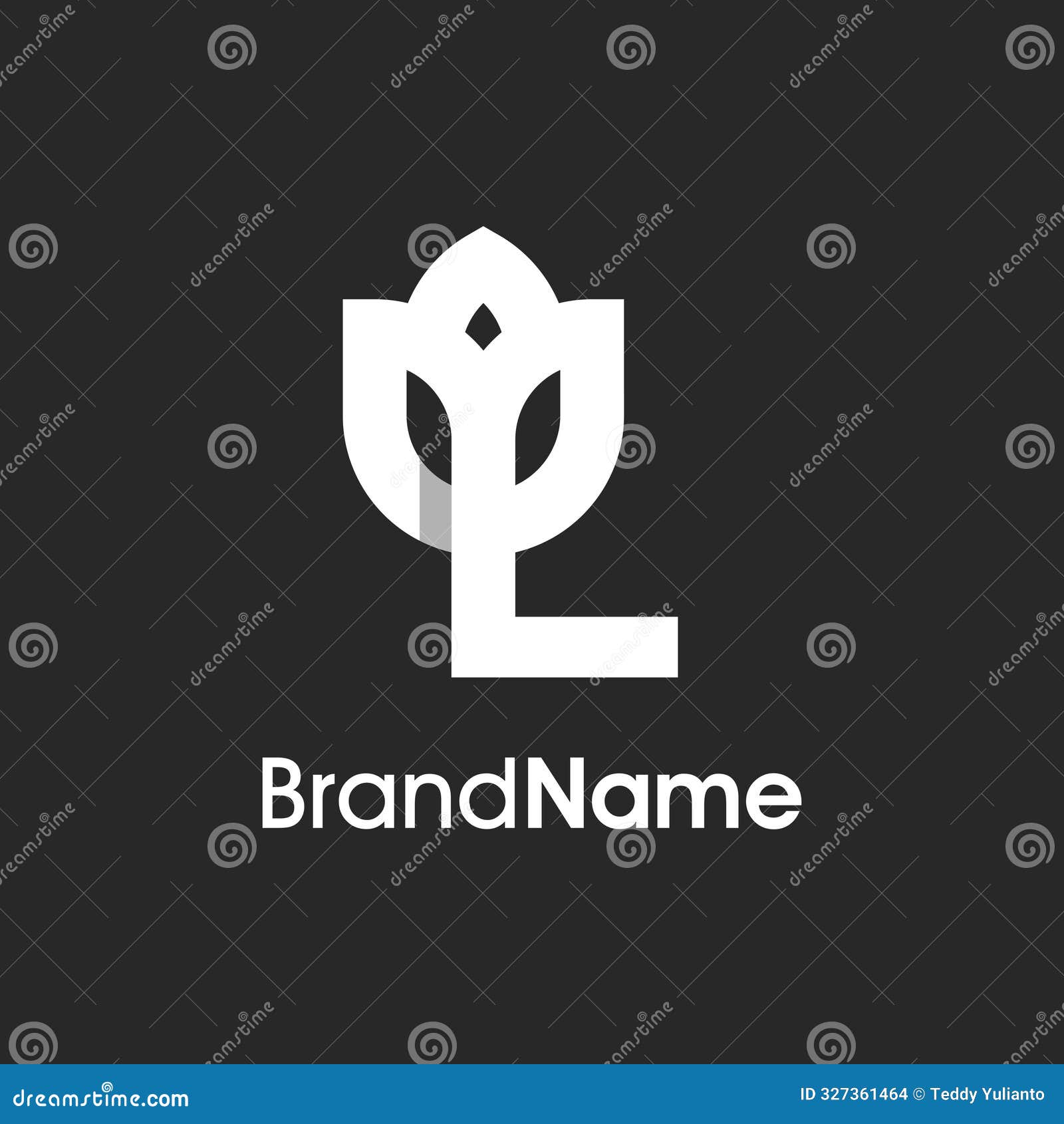 Stylish Initial L Tulip Flower Logo Stock Vector - Illustration of ...