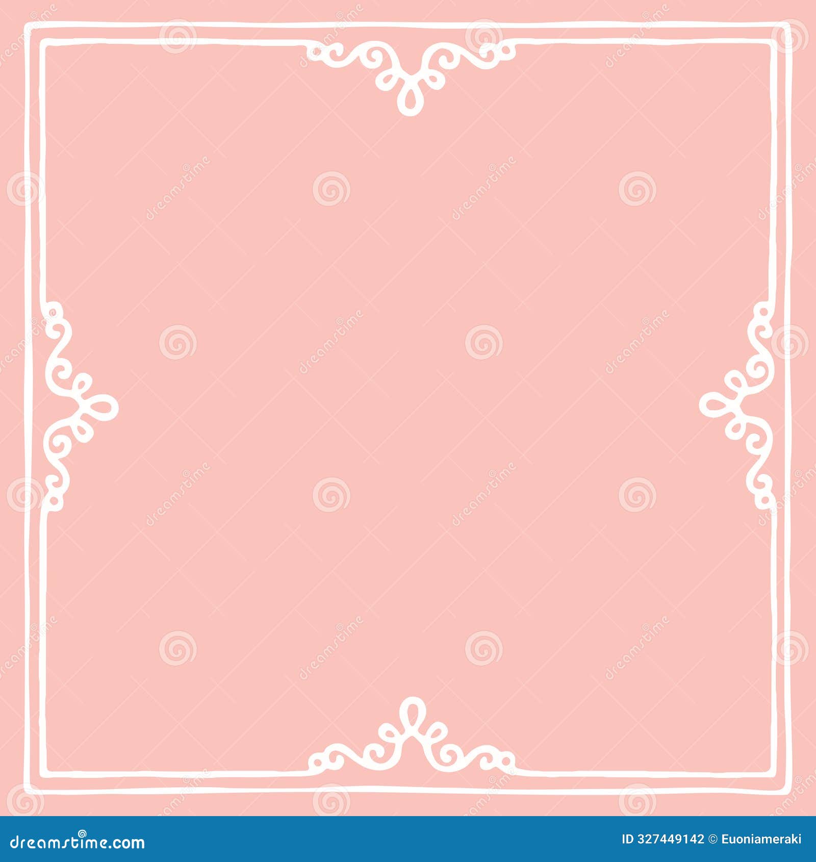 Beautiful Royal Regal Vintage Frame Border In Bold Outline Hand Drawing ...