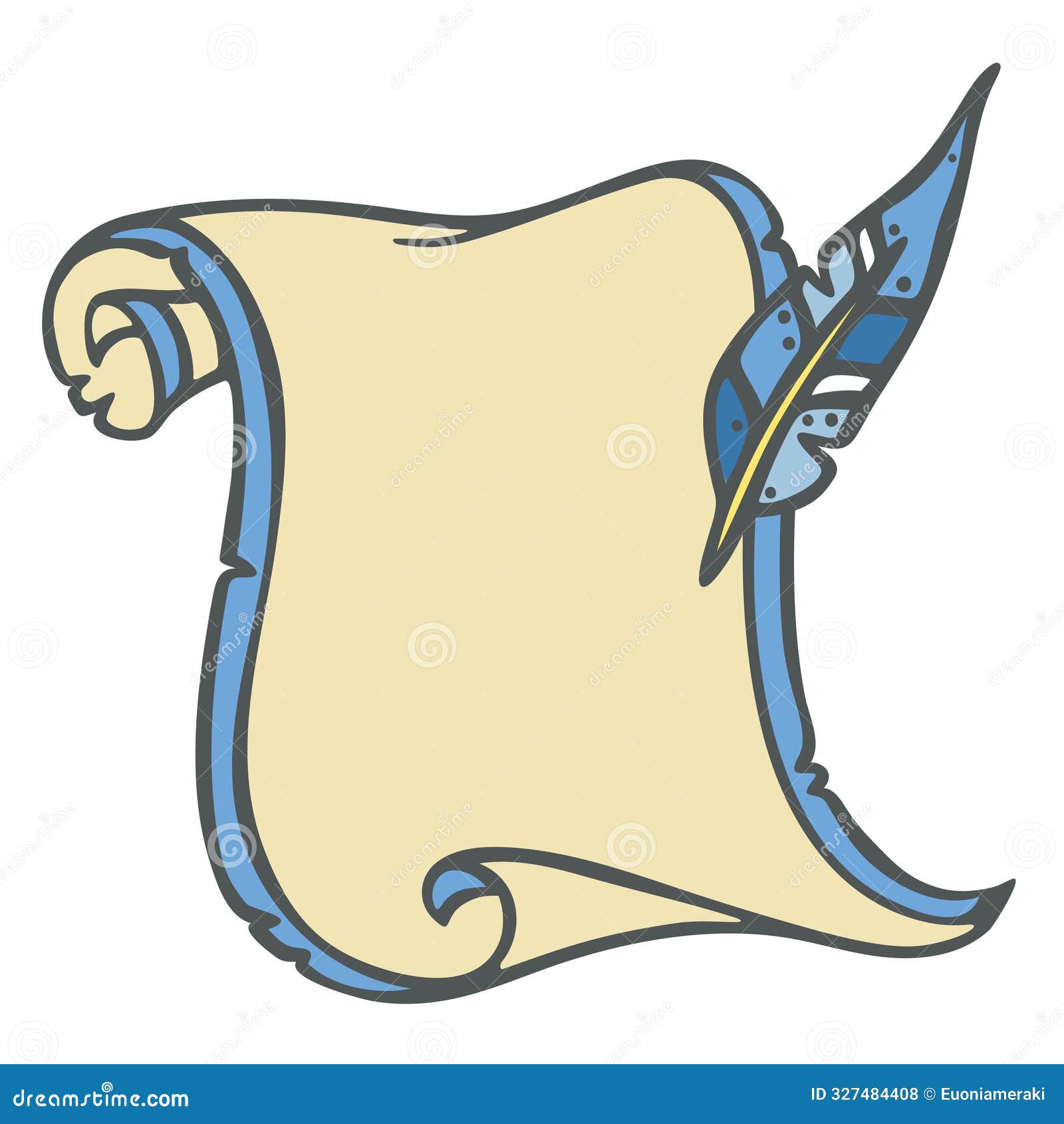 Series of Banner Scroll Paper Ribbon Flag Background Poster Template in ...