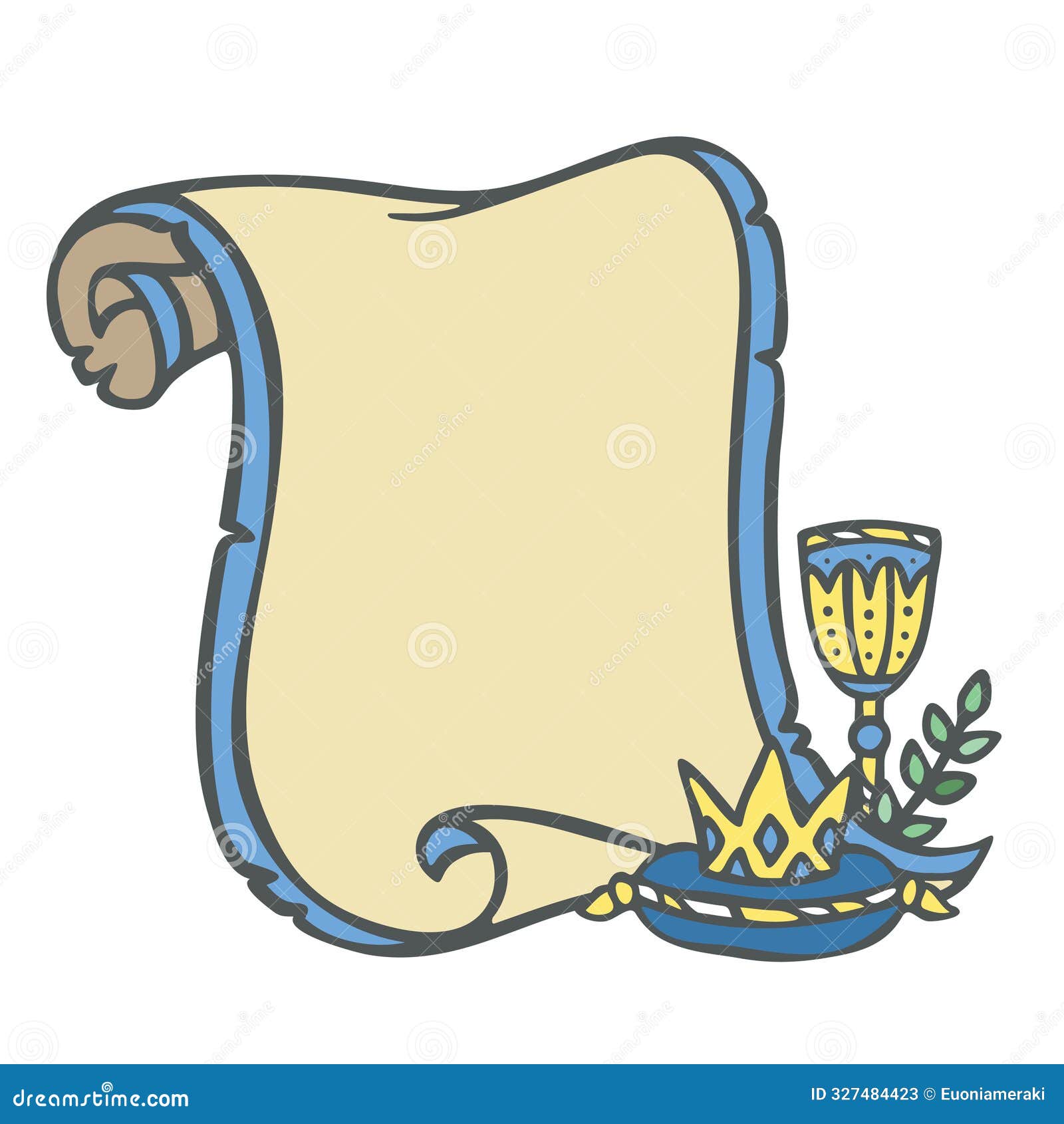 Series Of Royal Paper Scroll Paper Background Poster Template In Cute ...