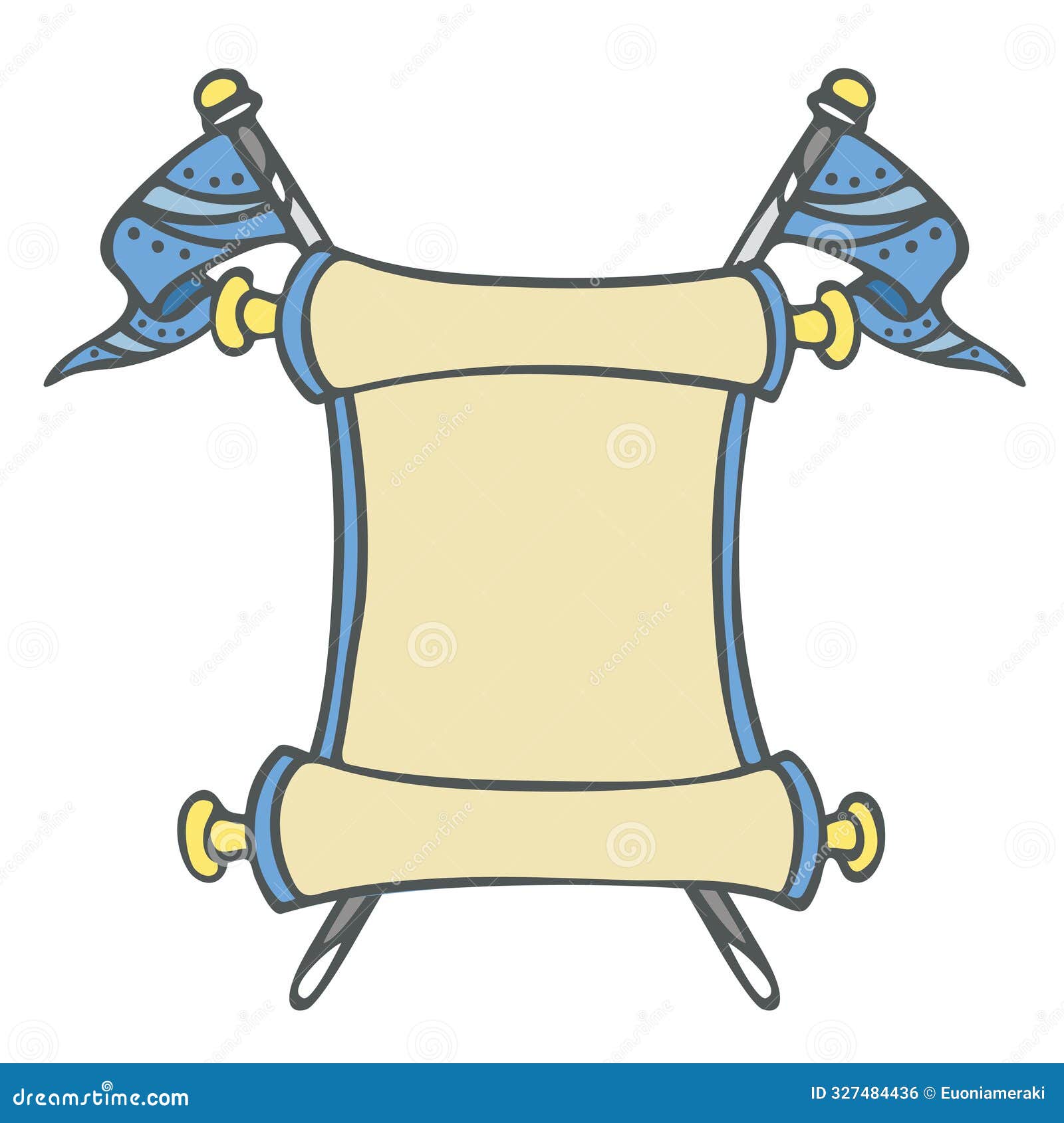 Series Of Royal Paper Scroll Paper Background Poster Template In Cute ...