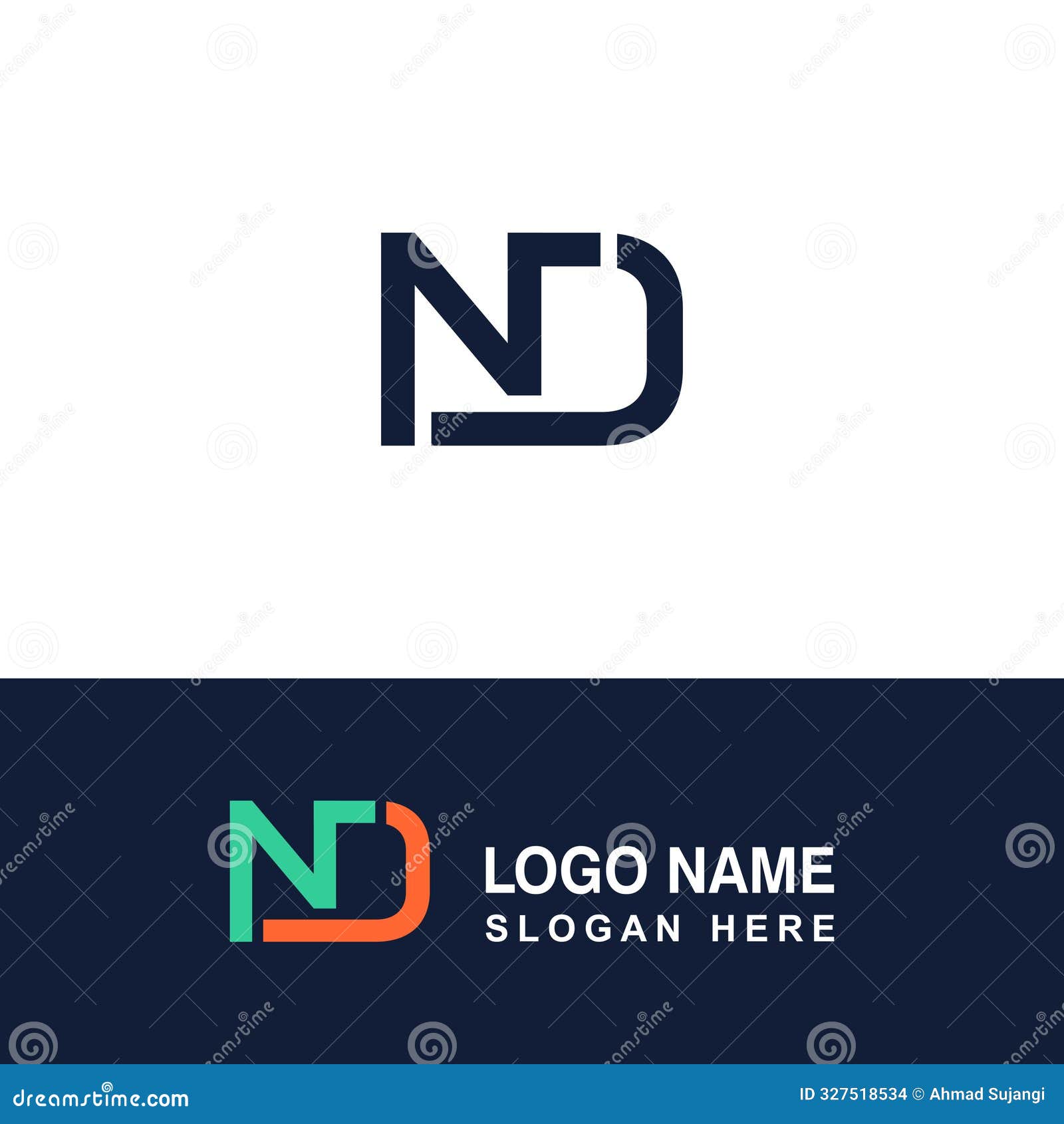 ND Logo Monogram Template Design. Stock Vector - Illustration of ...