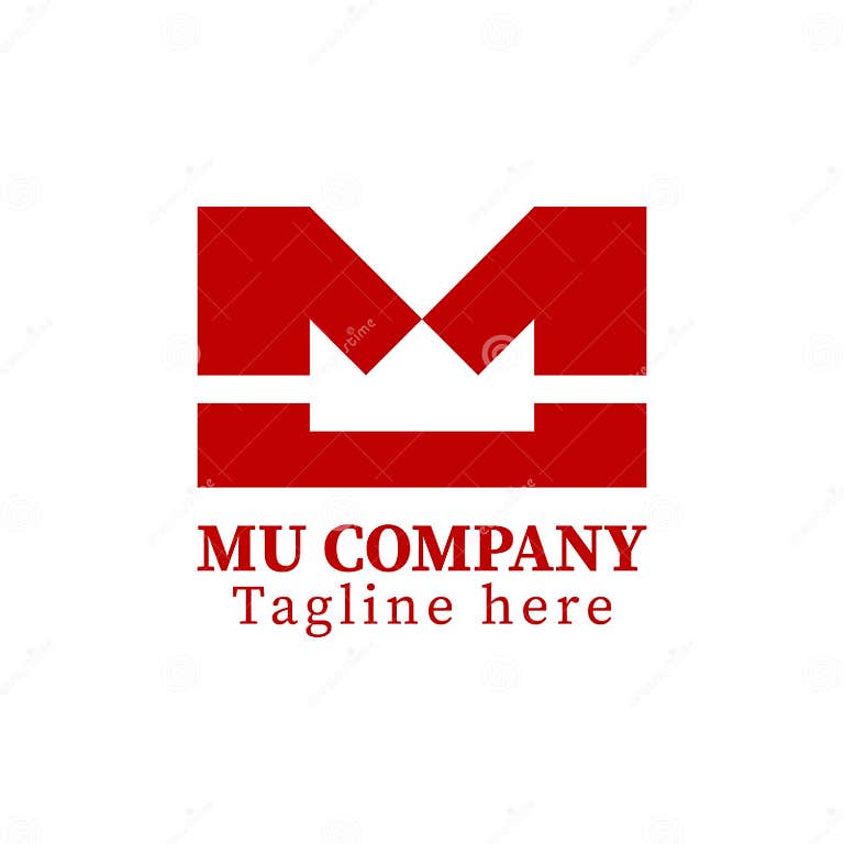Letter MU Logo Design Vector Template Stock Illustration - Illustration ...