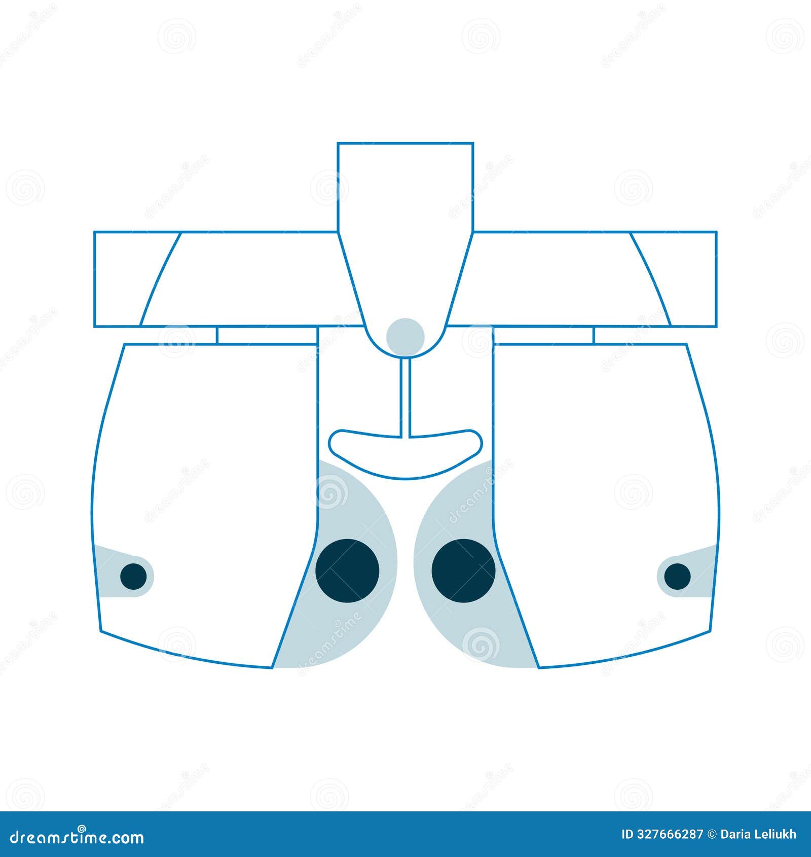 Optometry. Automated Digital Phoropter. Medical Equipment. Modern Flat ...