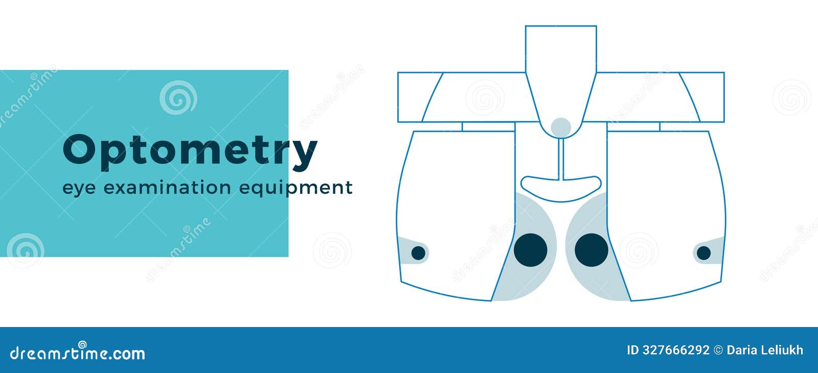 Optometry. Automated Digital Phoropter. Medical Equipment. Modern Flat ...