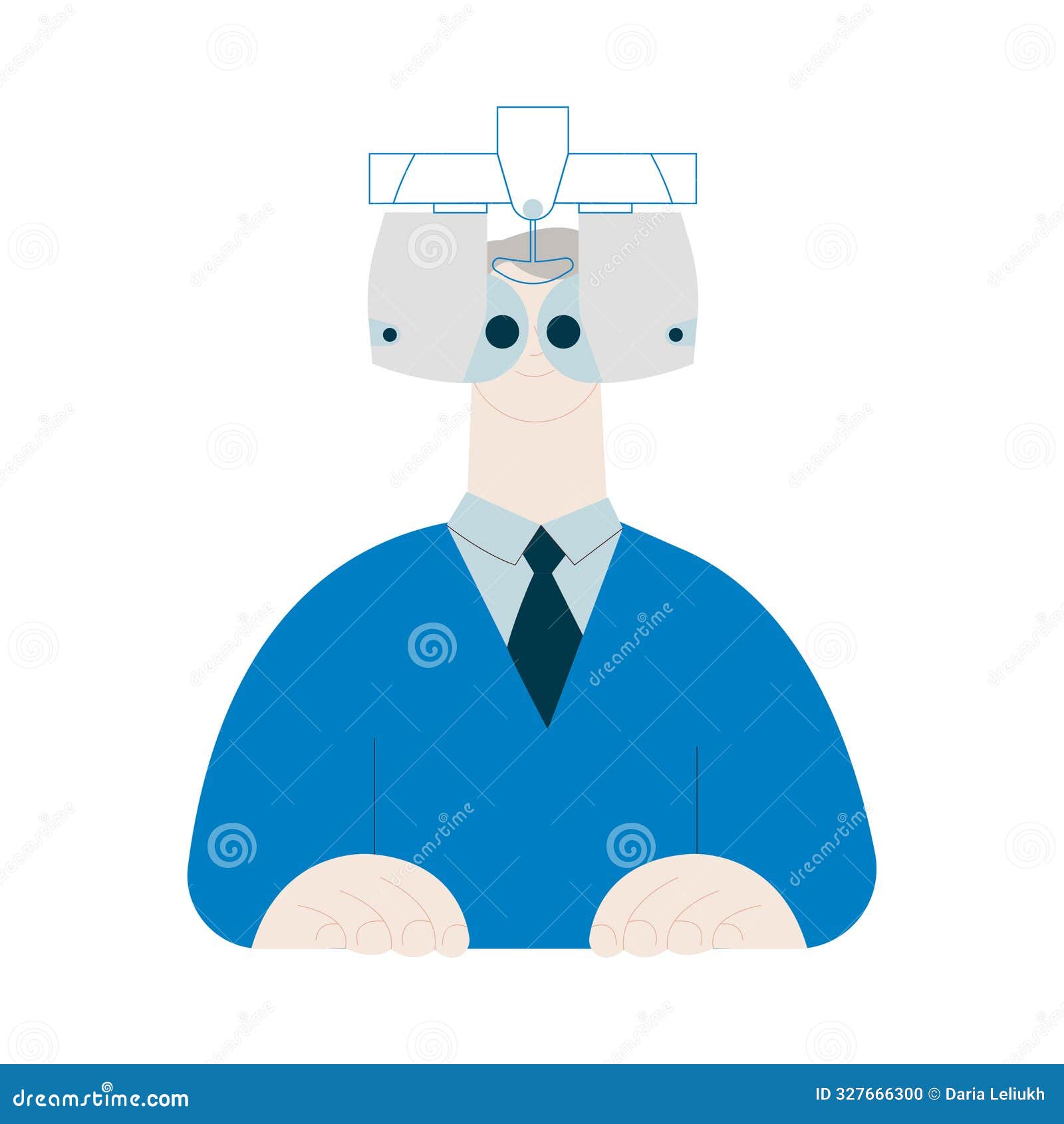 Optometry. Eye Test and Prescription Glasses. Male Perform Eye Test ...