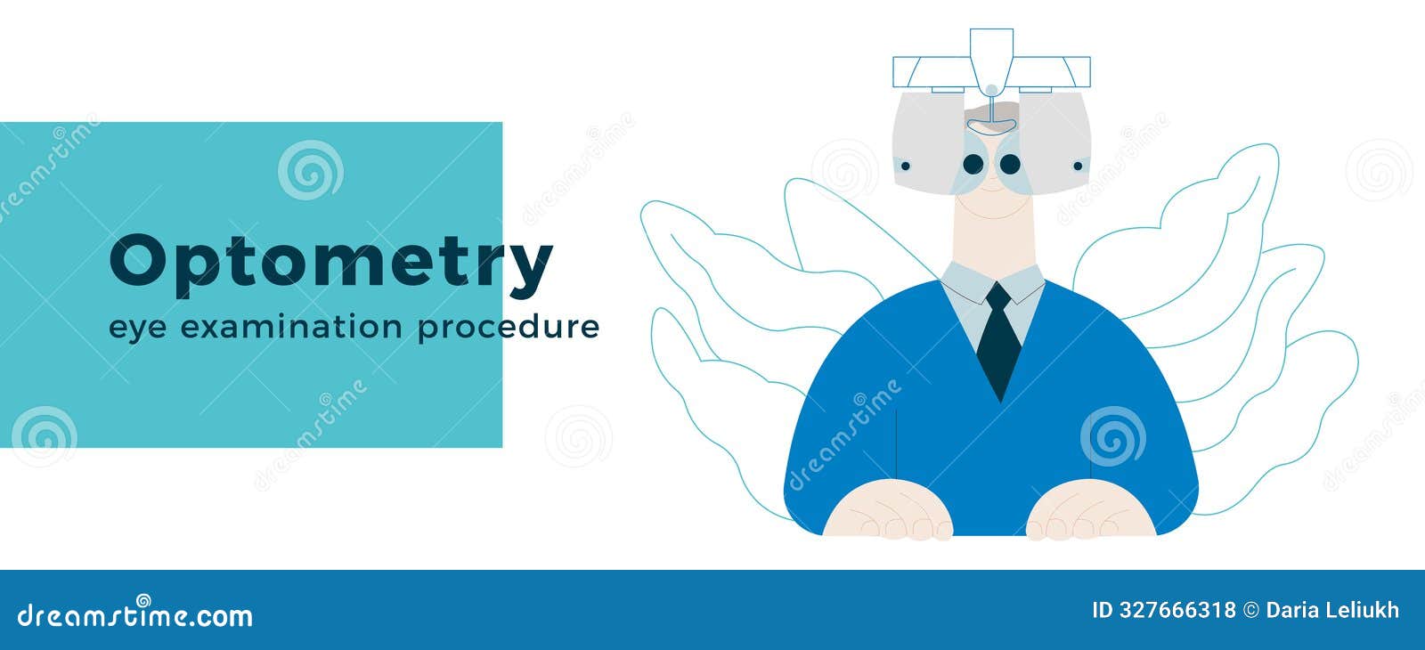 Optometry. Eye Test and Prescription Glasses. Male Perform Eye Test ...