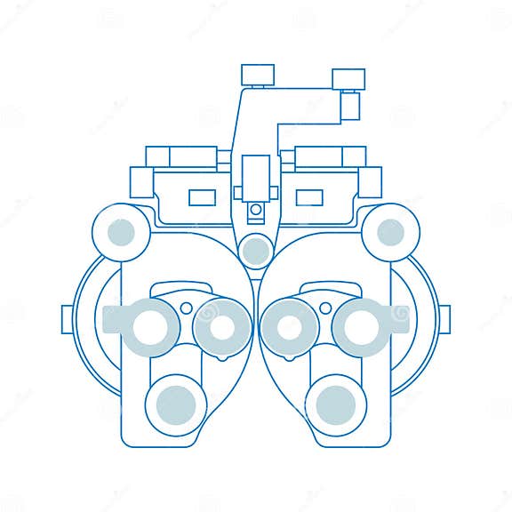 Optometry. Manual Vision Tester. Medical Equipment. Modern Flat Vector ...