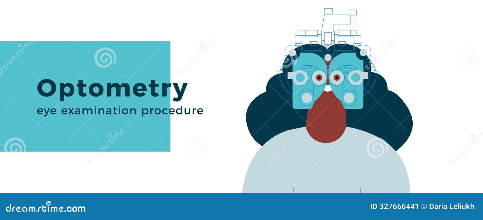Optometry. Eye Test and Prescription Glasses. Female Perform Eye Test ...